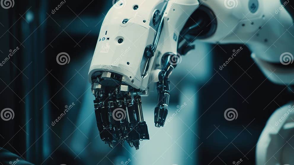 Robotic Arm Performing Precision Movements in Technological Environment ...