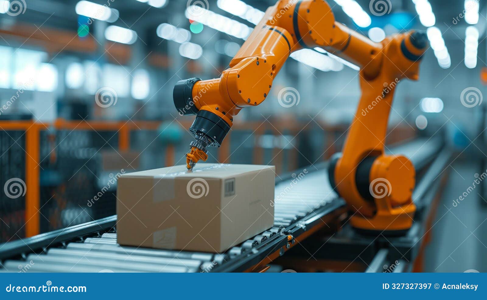 Robotic Arm, Picking and Placing Objects, Industrial Stock Image ...