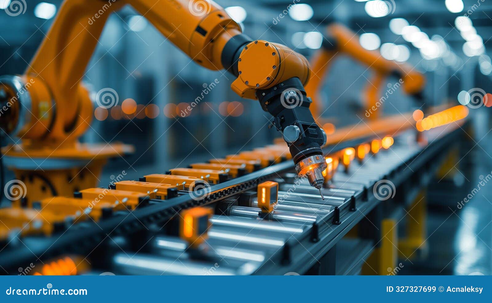 Robotic Arm, Picking and Placing Objects, Industrial Stock Image ...