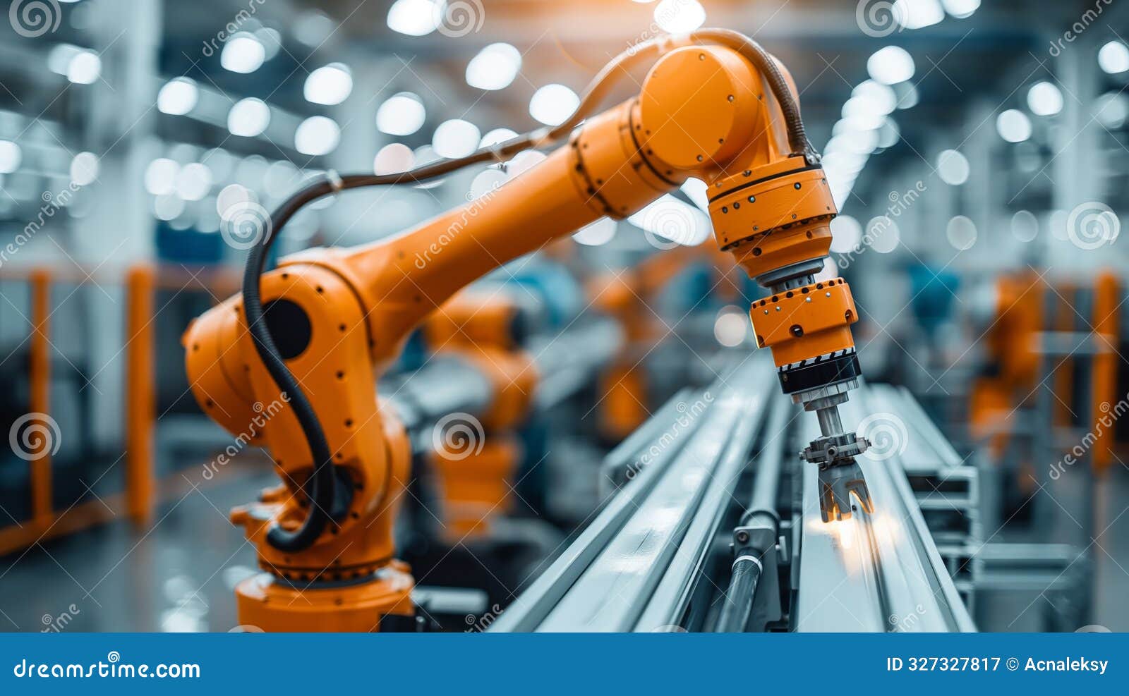 Robotic Arm, Picking and Placing Objects, Industrial Stock Image ...