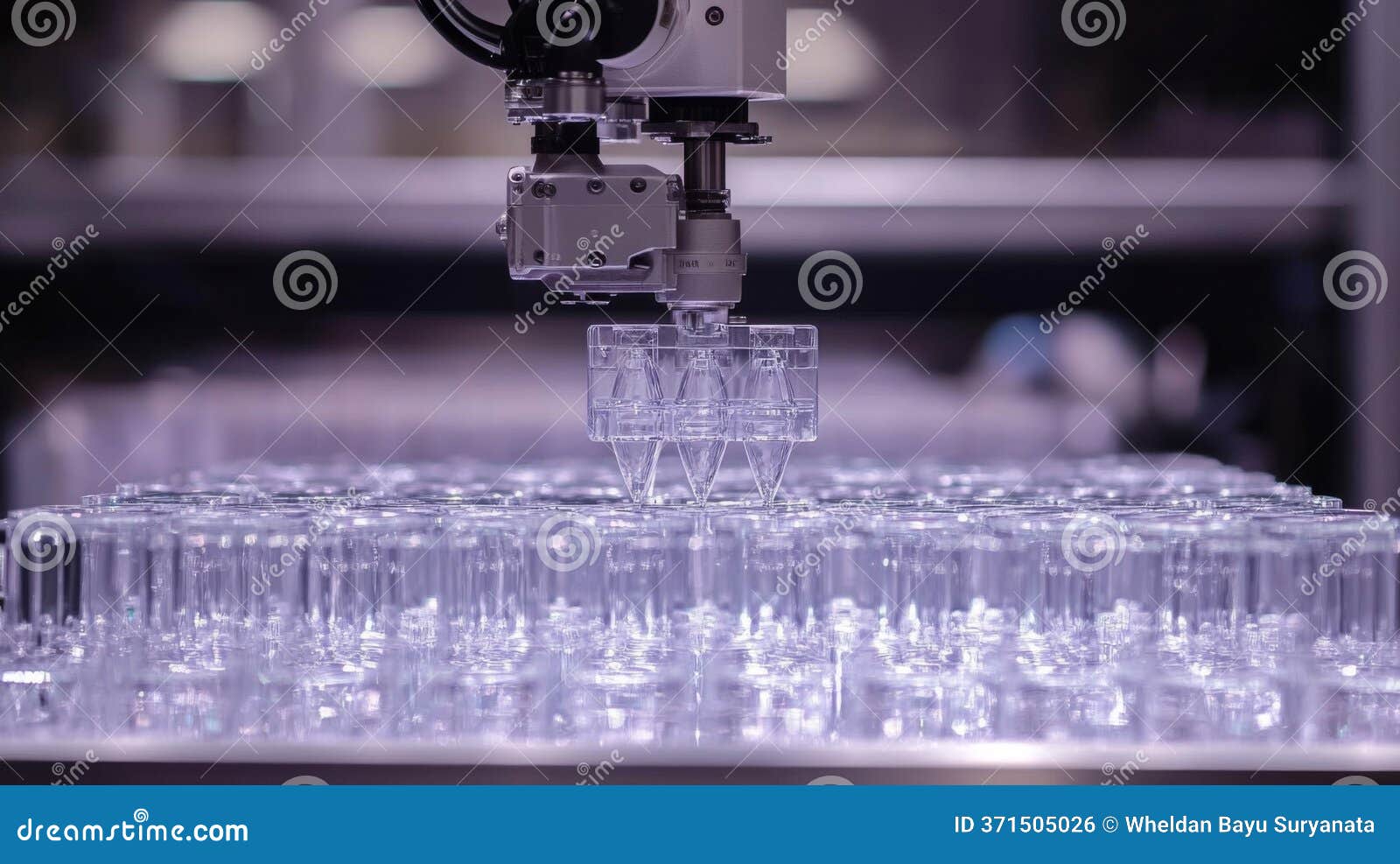 Robotic Arm Precisely Assembling A Component On A Production Line ...