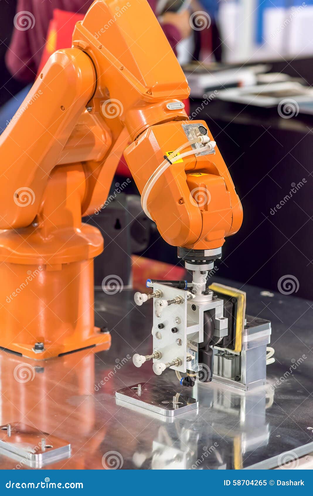 Robotic Arm at Production Line Stock Image - Image of digitall ...