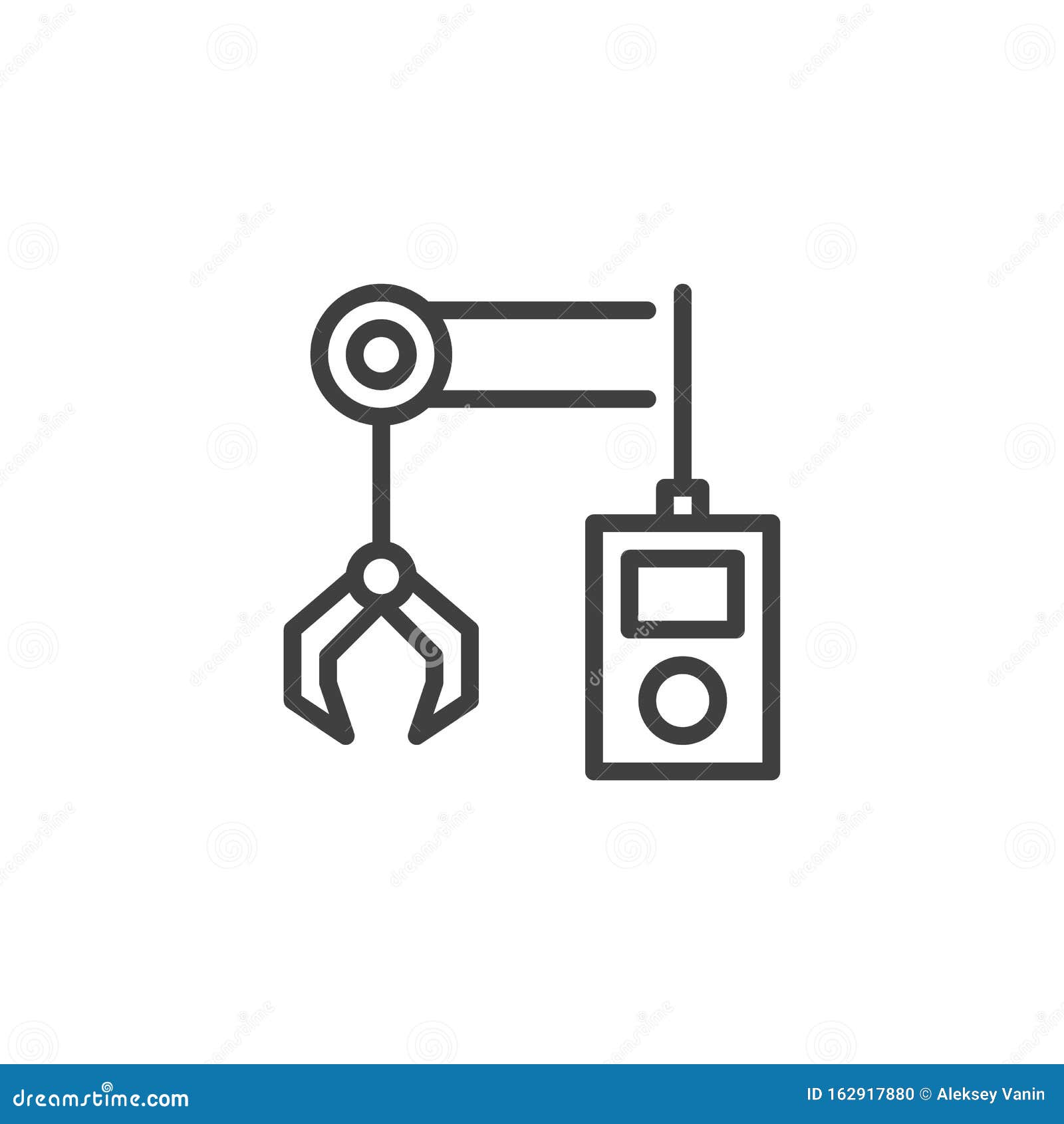 Robotic Arm Remote Control Line Icon Stock Vector - Illustration of ...