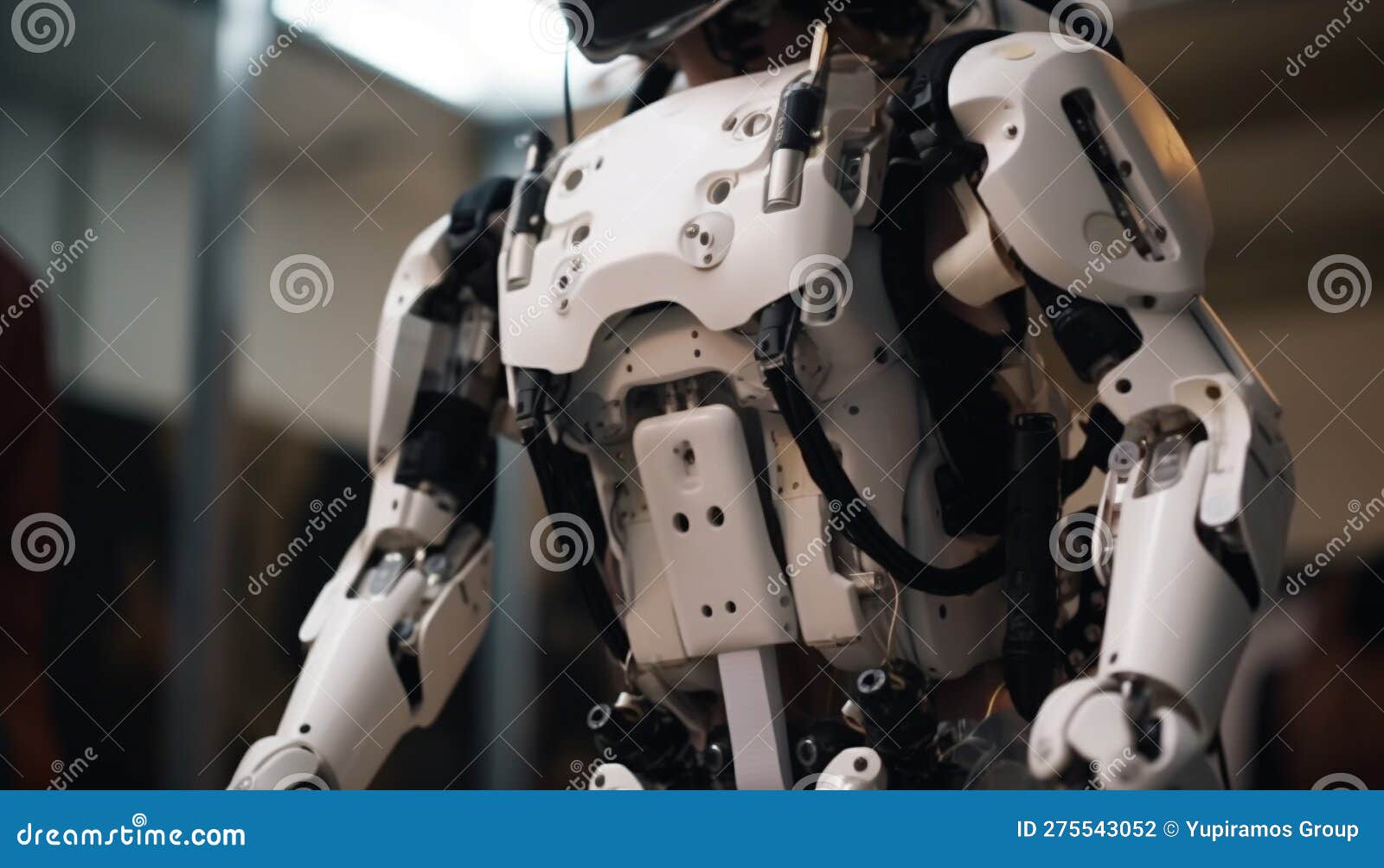 Robotic Arm Repairs Metallic Car in Workshop Generated by AI Stock ...