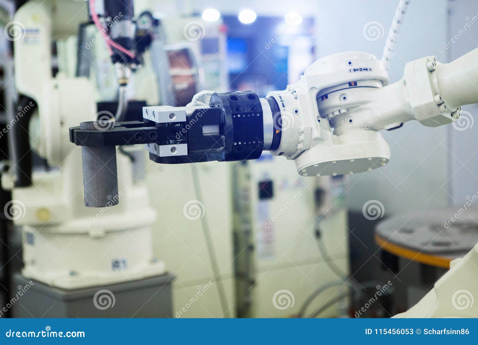 A robotic arm. stock image. Image of line, automatic - 115456053