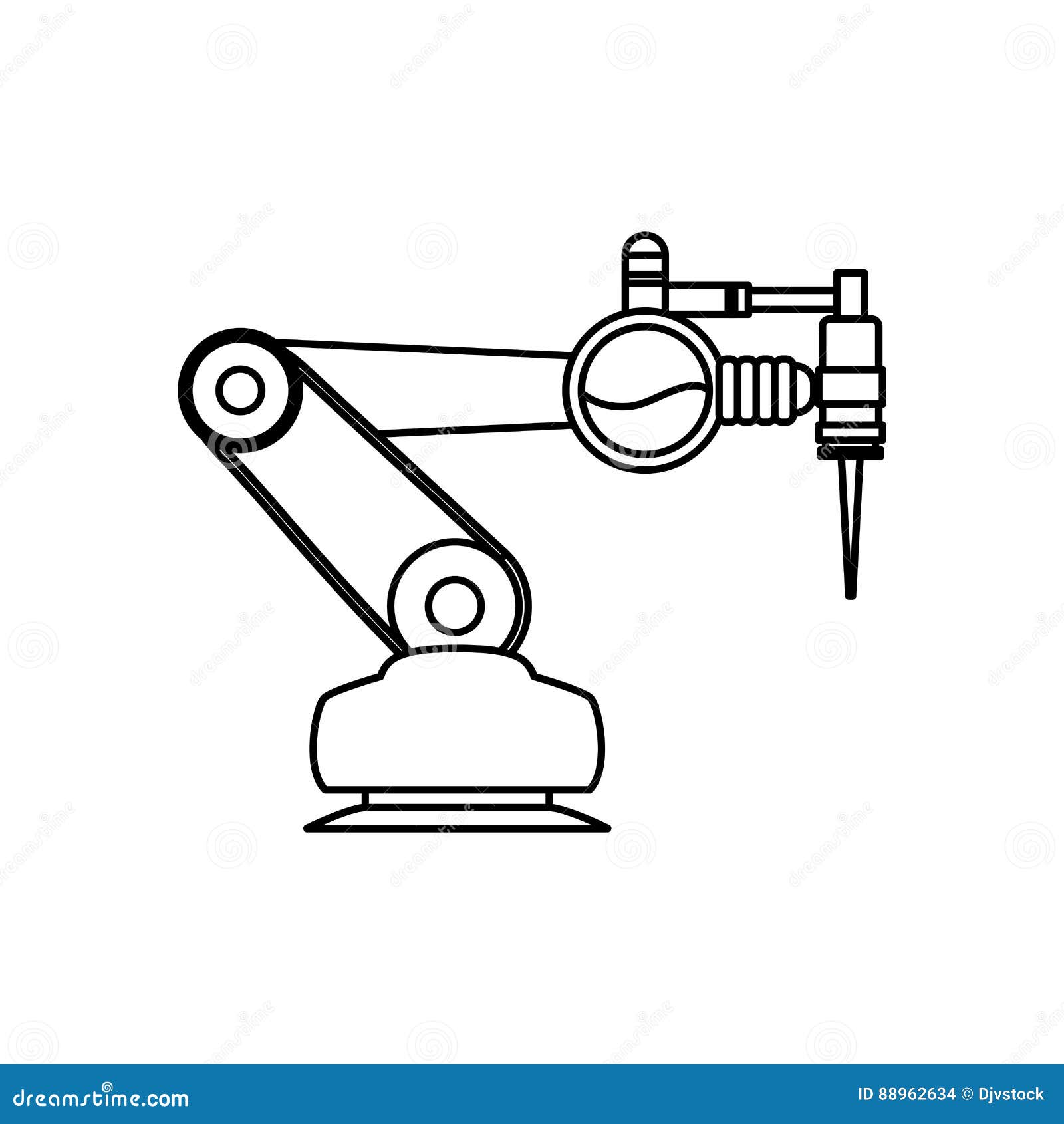 Robotic arm technology stock illustration. Illustration of production ...