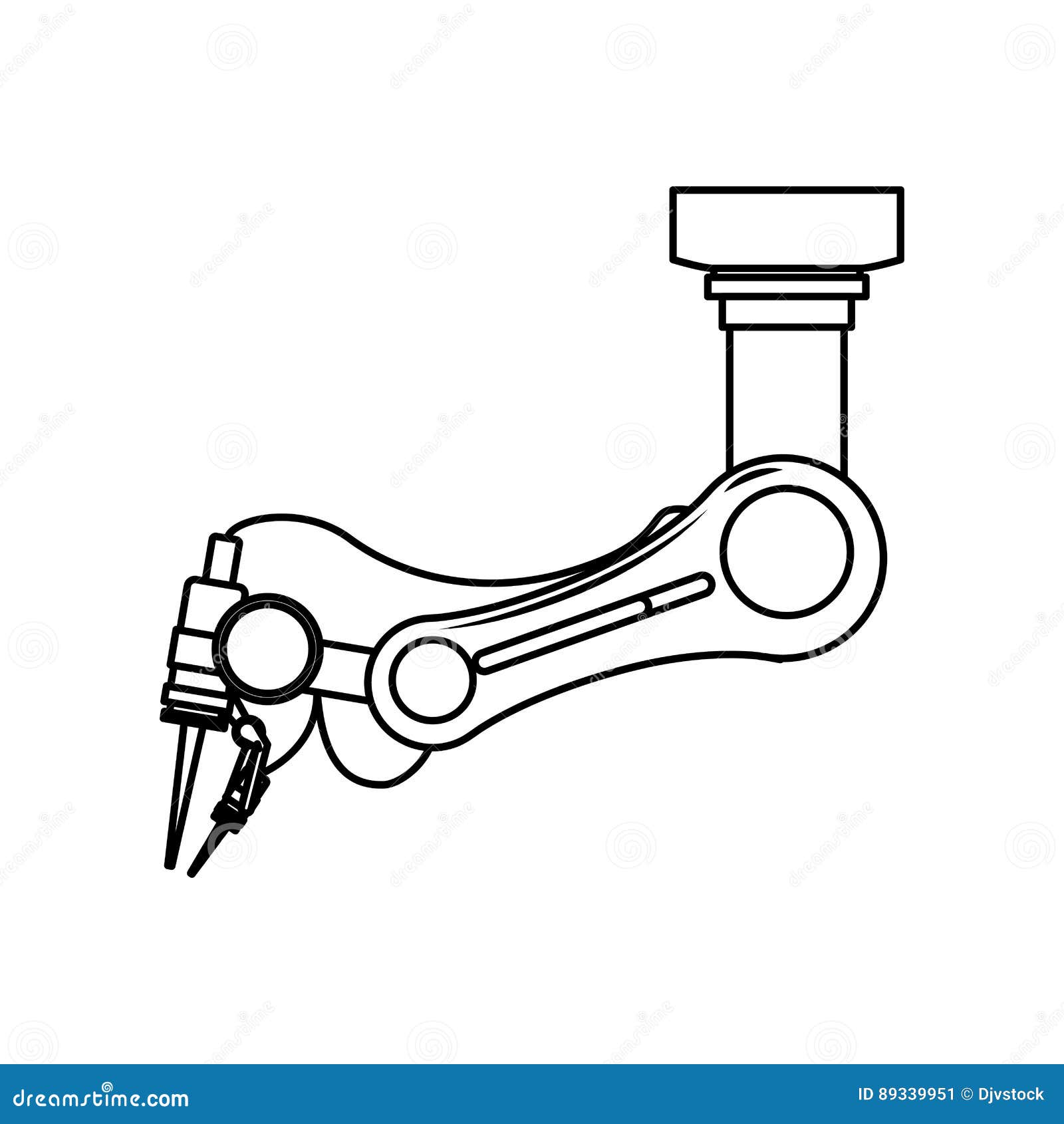 Robotic arm technology stock illustration. Illustration of operator ...