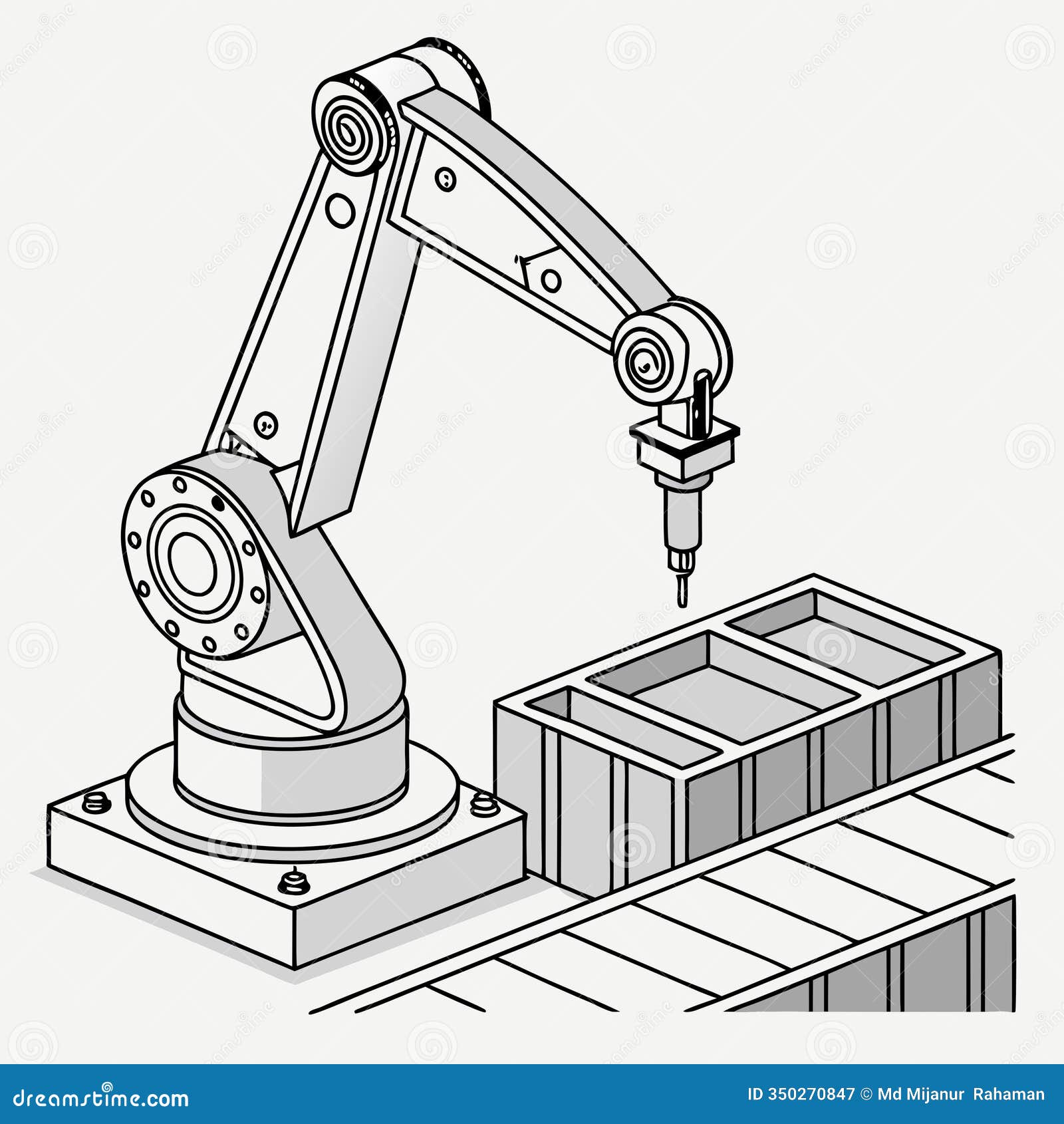 Robotic Arm vector icon stock vector. Illustration of brainstorming ...