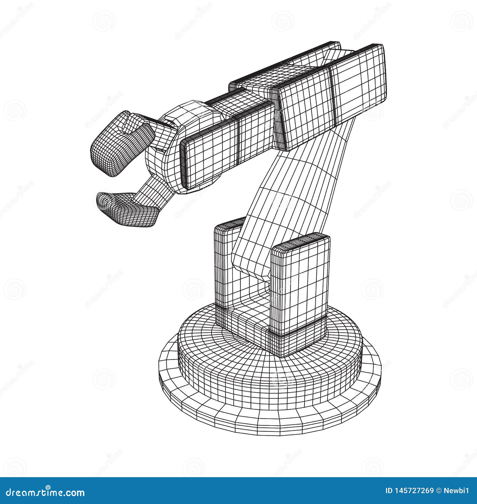 Robotic arm vector stock vector. Illustration of control - 145727269
