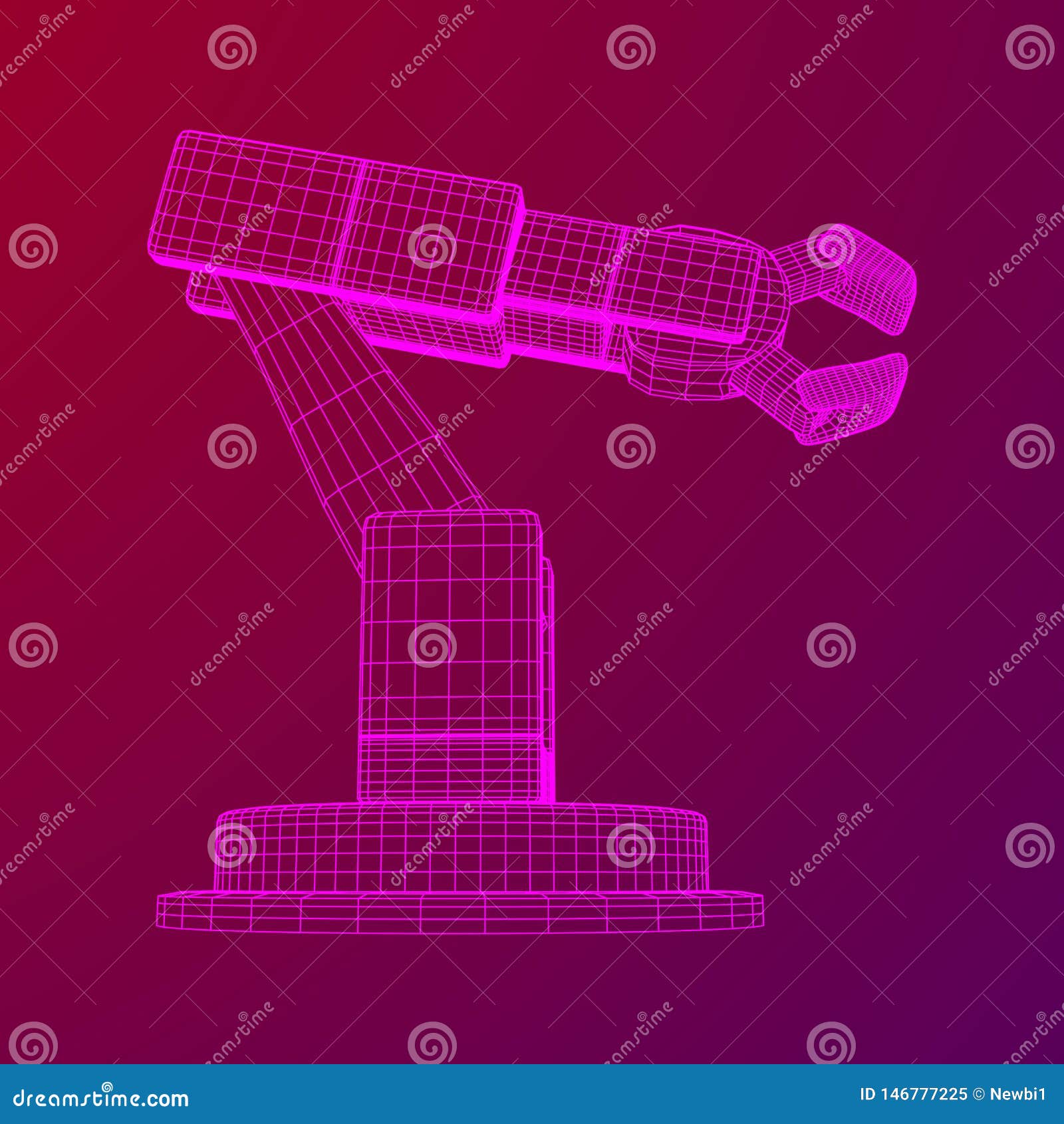 Robotic arm vector stock vector. Illustration of industry - 146777225