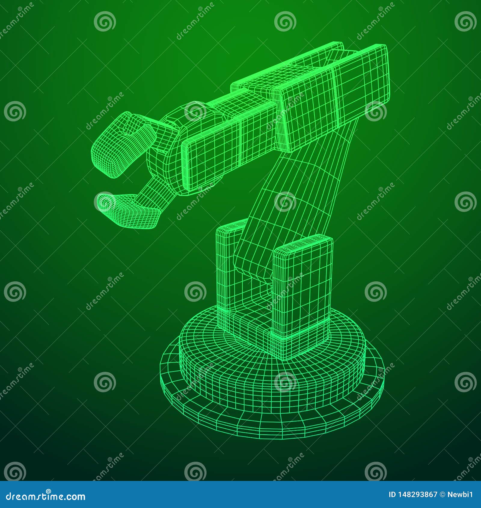 Robotic arm vector stock vector. Illustration of industrial - 148293867
