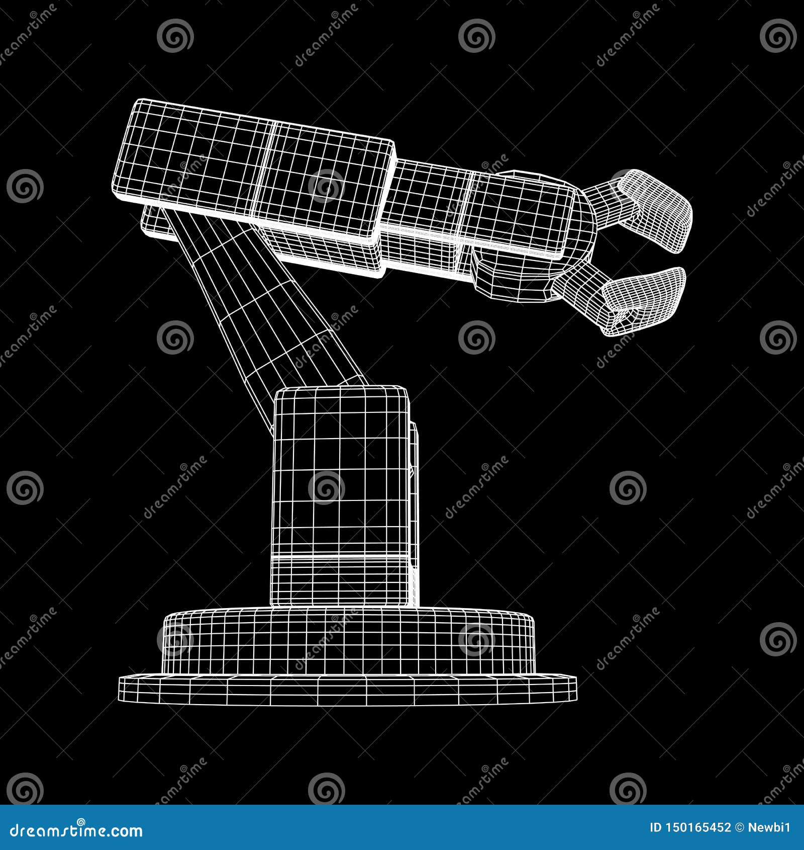 Robotic arm vector stock vector. Illustration of decorative - 150165452