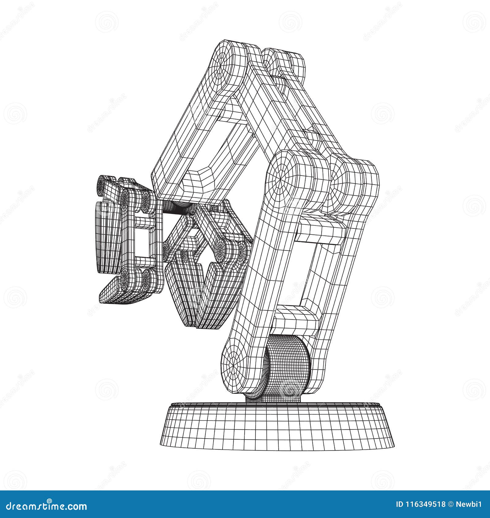 Robotic arm vector stock vector. Illustration of engineer - 116349518