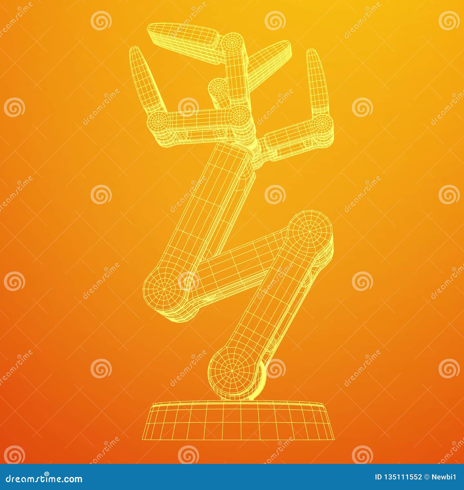 Robotic arm vector stock vector. Illustration of mechanic - 135111552