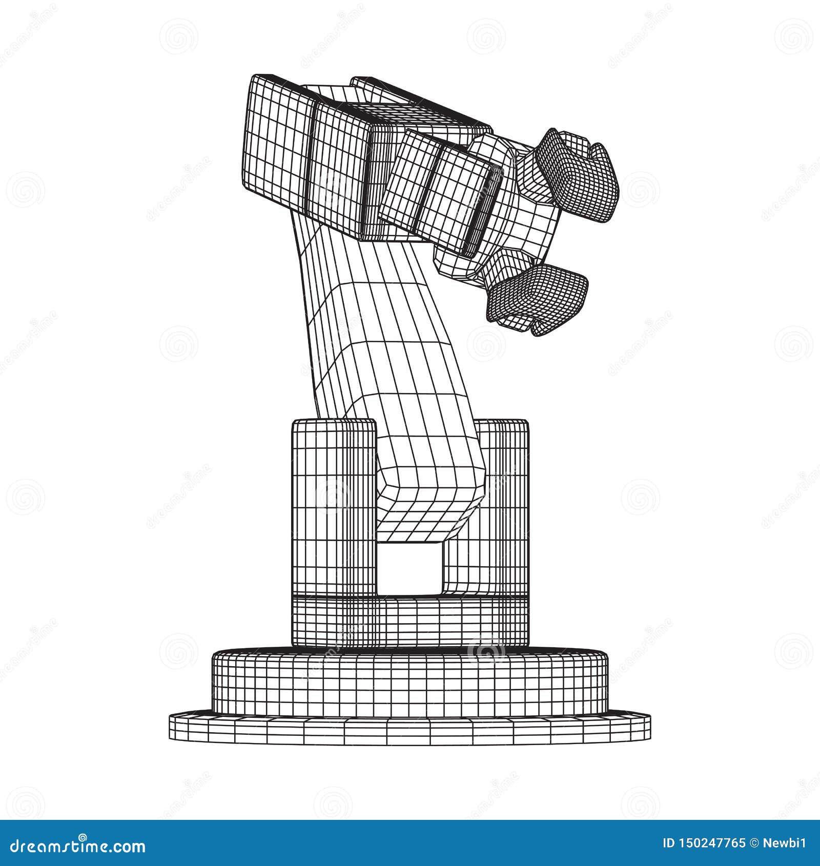 Robotic arm vector stock vector. Illustration of machine - 150247765