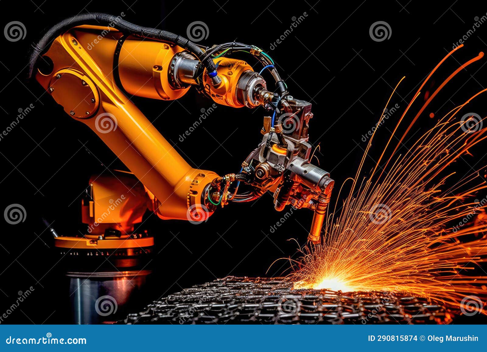 Robotic Arm Welding Precise Metal Joints with High-speed Torch ...