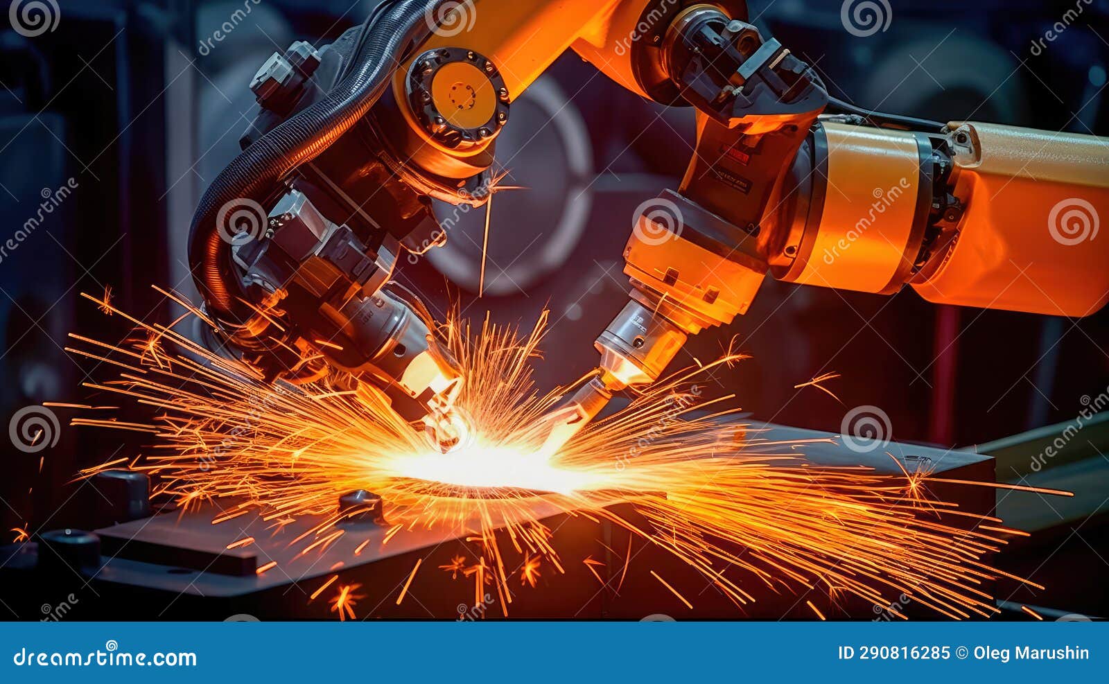 Robotic Arm Welding Precise Metal Joints with High-speed Torch ...