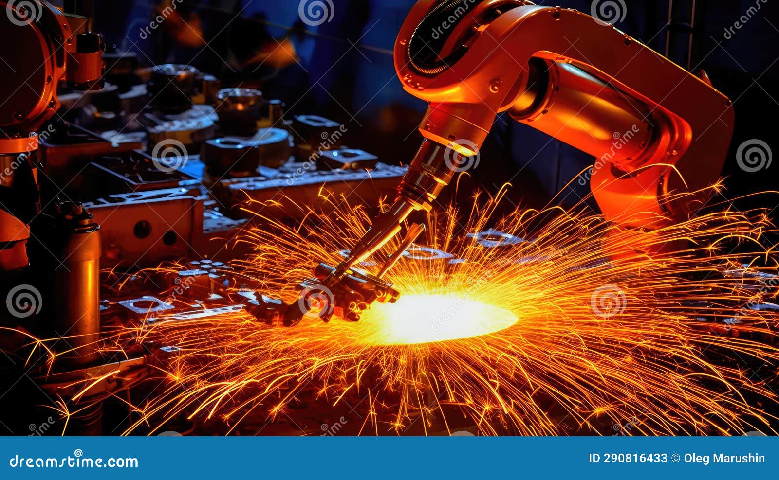 Robotic Arm Welding Precise Metal Joints with High-speed Torch ...