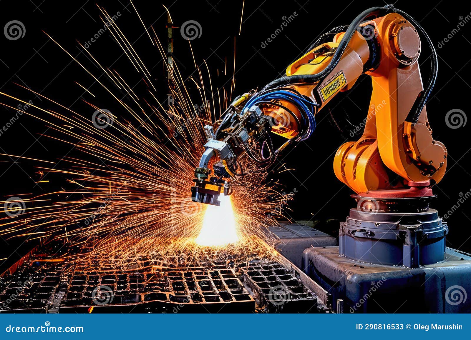 Robotic Arm Welding Precise Metal Joints with High-speed Torch ...