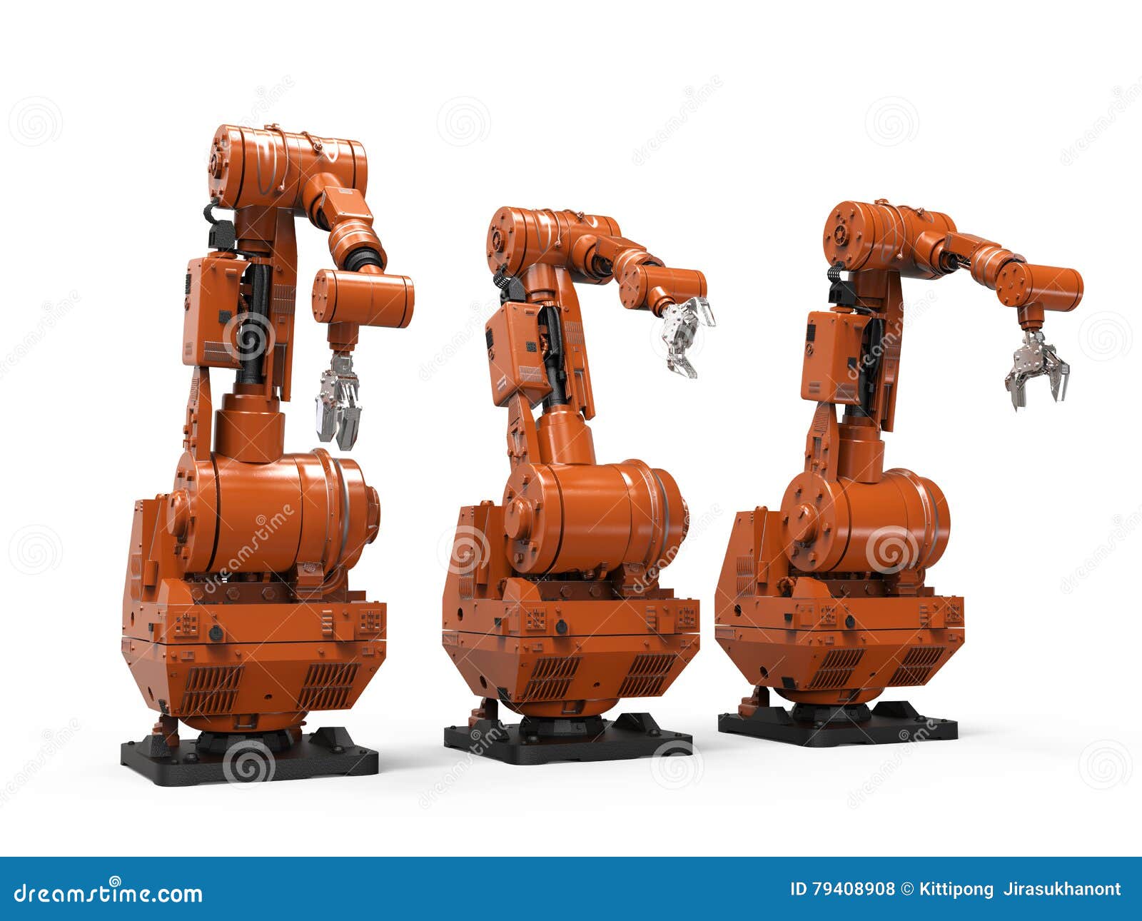 Robotic Arm on White Background Stock Photo - Image of mechanic, robot ...