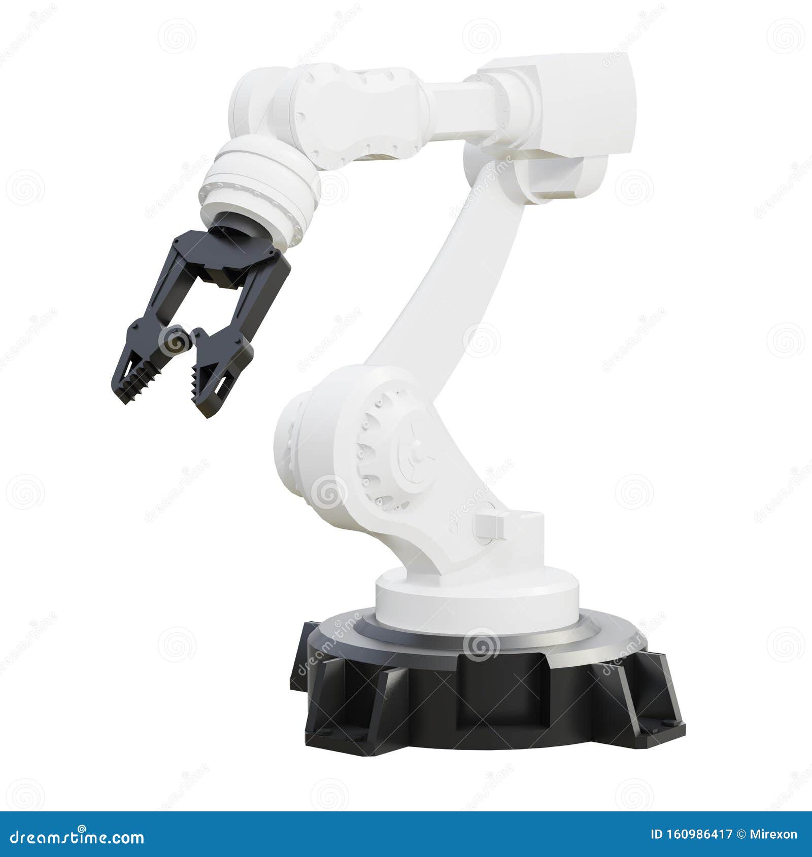 Robotic Arm On White Background. Mechanical Hand. Industrial Robot ... Robotic Arm On White Background. Mechanical Hand. Industrial Robot ...