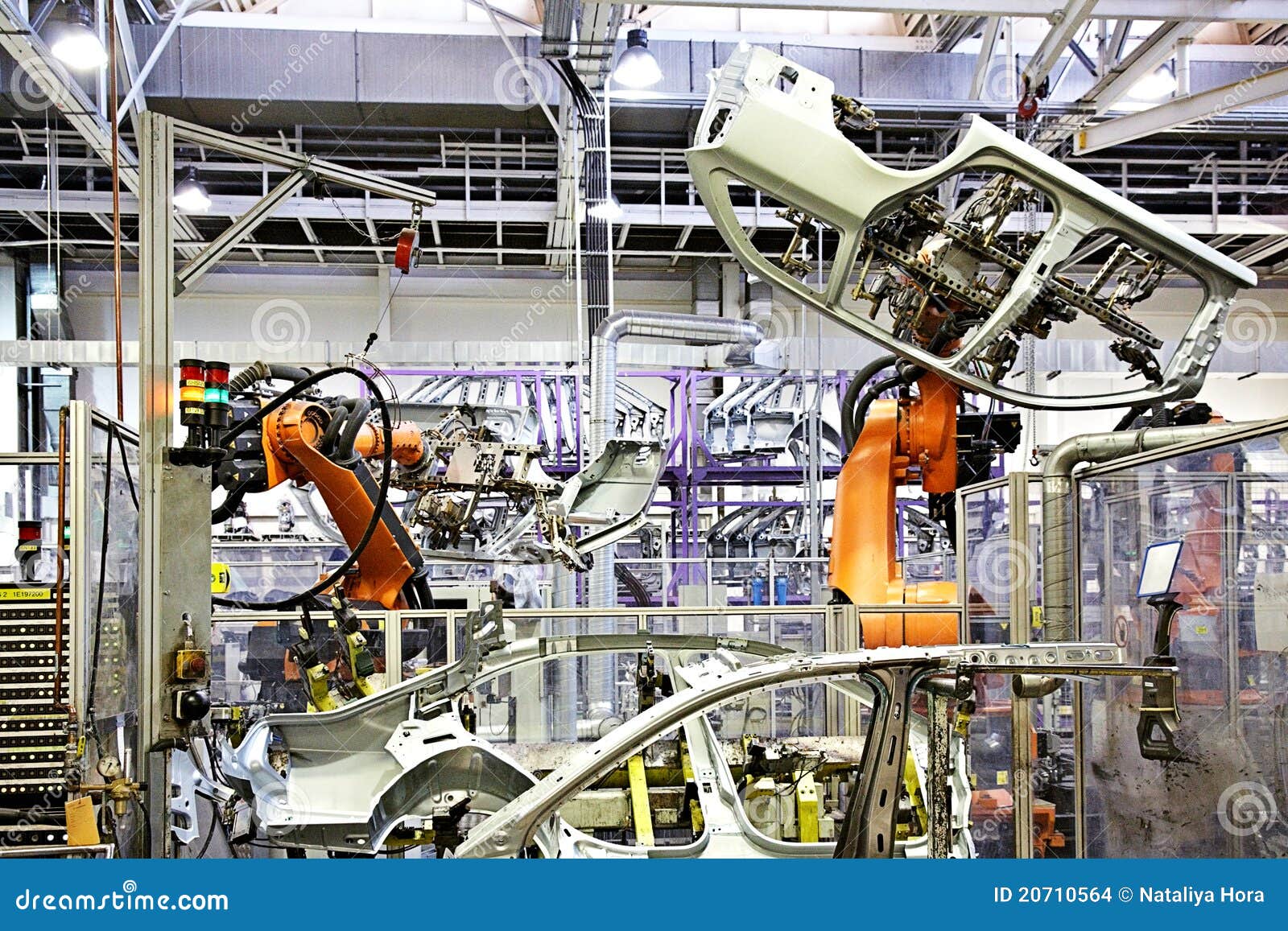 Robotic Arms in a Car Factory Stock Photo - Image of factory ...