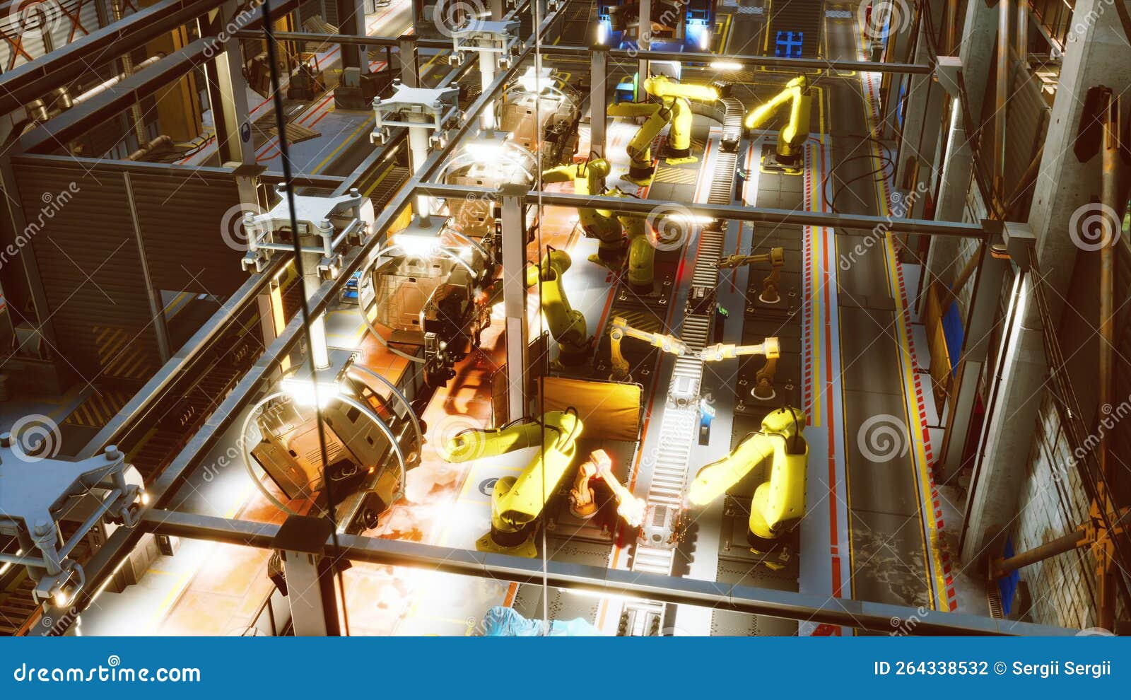 Robotic Arms in a Car Factory Stock Photo - Image of automotive ...