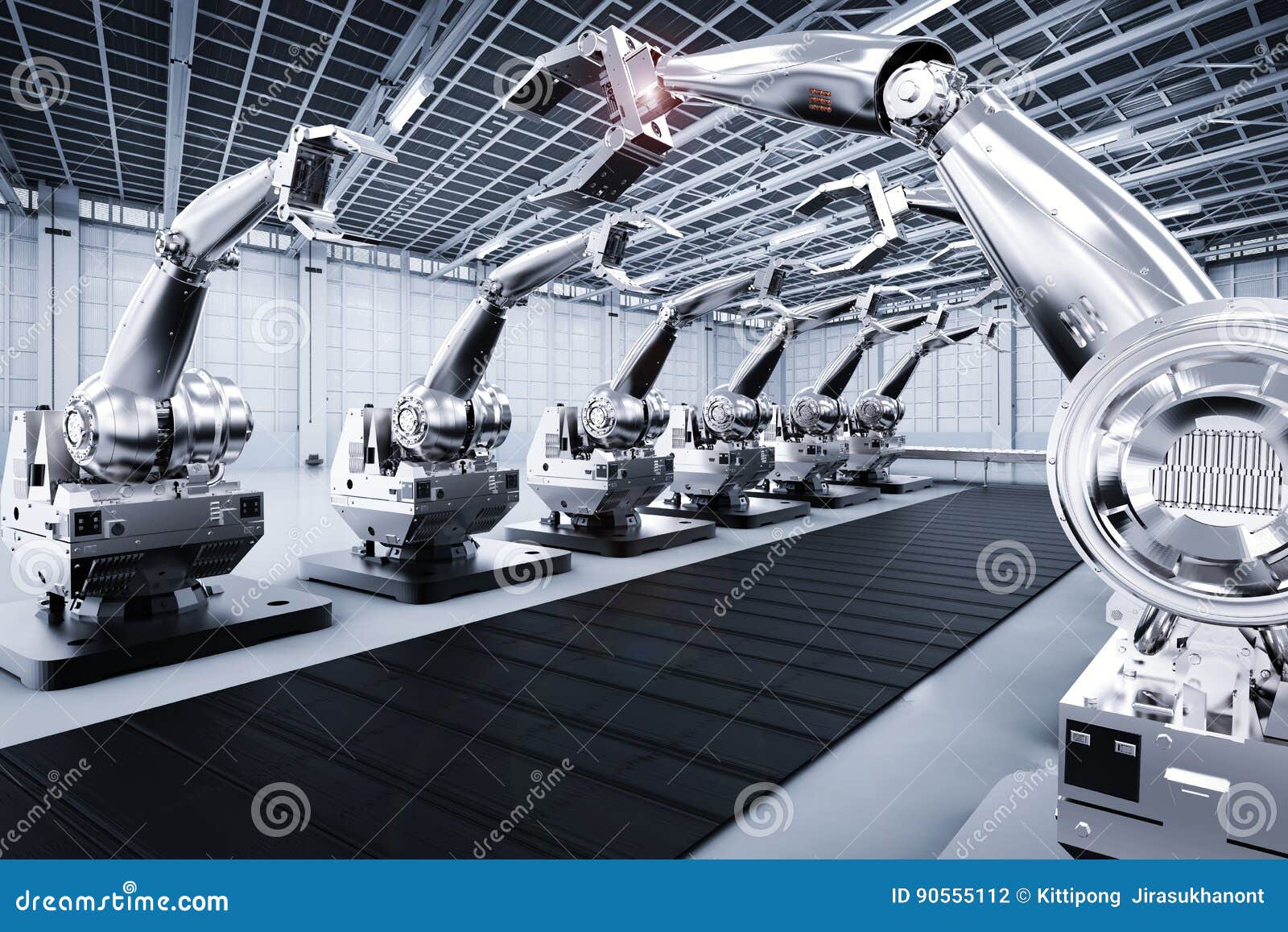 Robotic Arms, Industrial Robots Factory Automation Machines Royalty ...