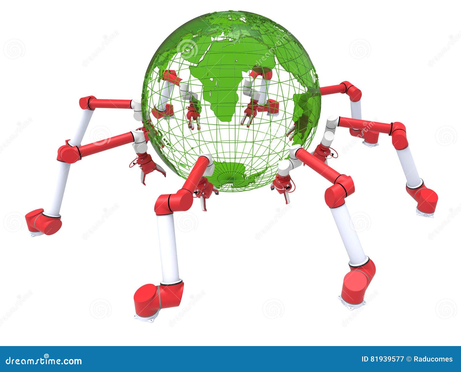 Robotic Arms - Green Globe Manufacturing Stock Illustration ...