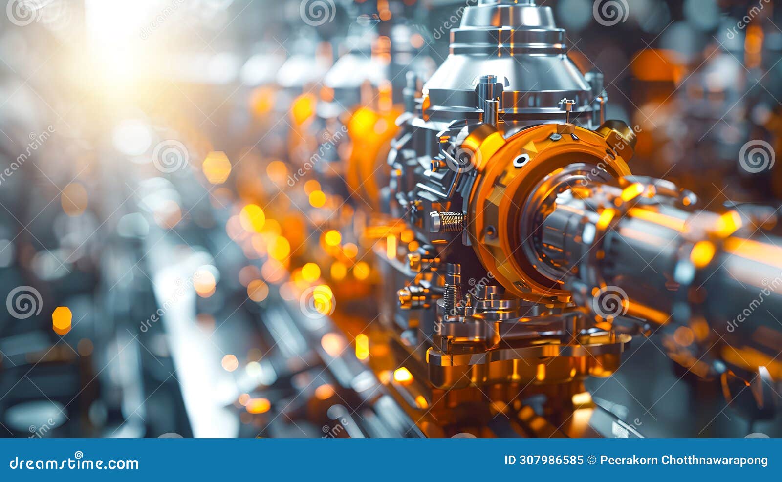 Robotic Arms Installing a Car Engine in High-tech Manufacturing with ...