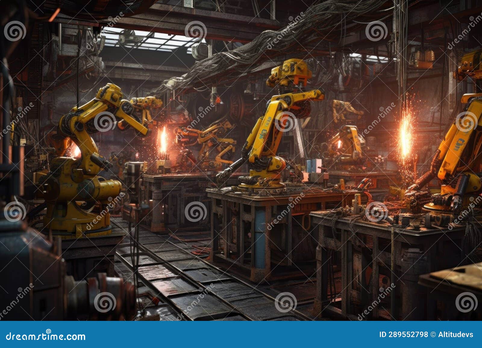 Robotic Arms Working on a Foundry Assembly Line Stock Photo - Image of industry, arms: 289552798