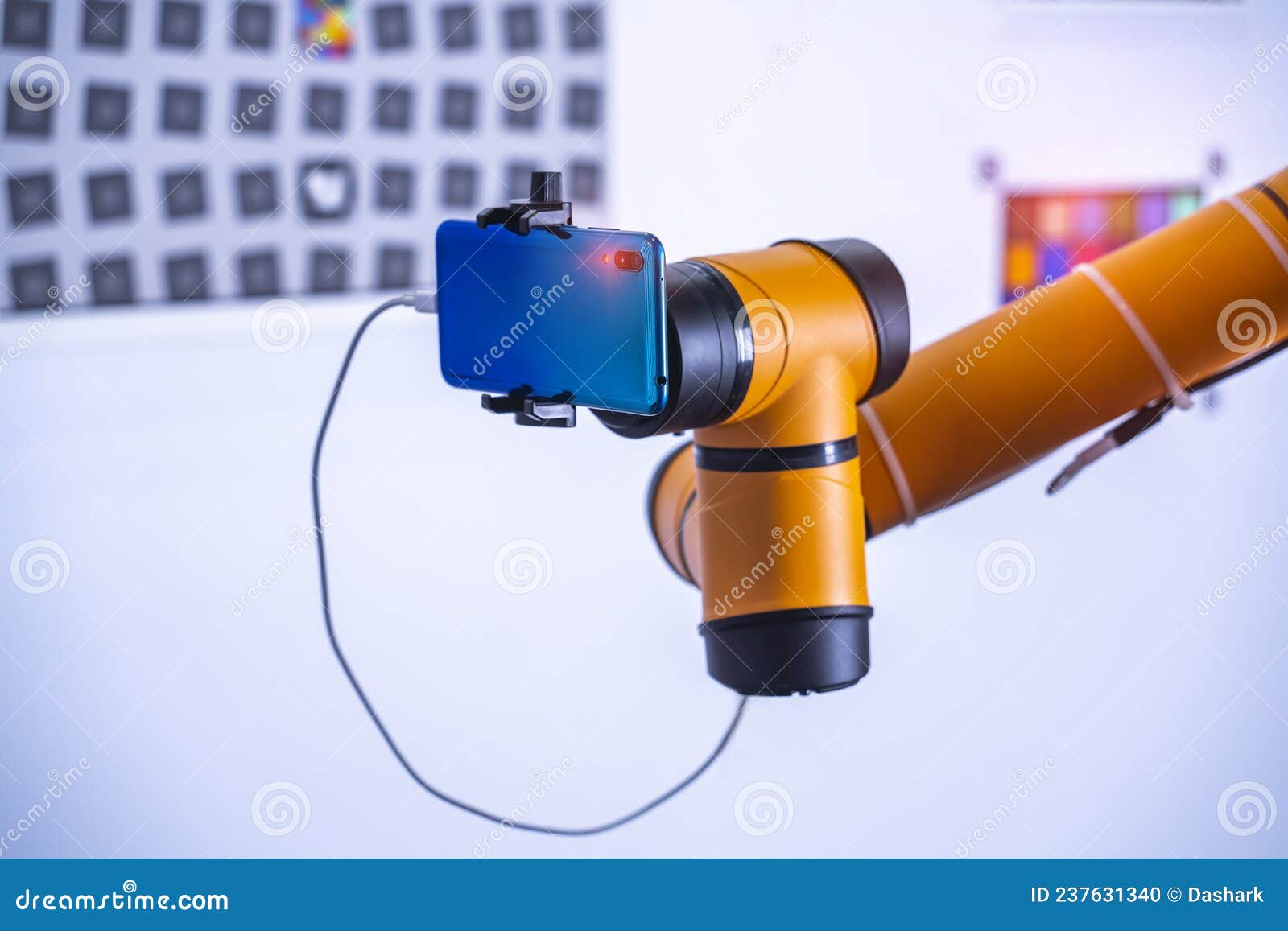 Robotic Artificial Automated Manufacturing Smart Robot Holding Mobile ...