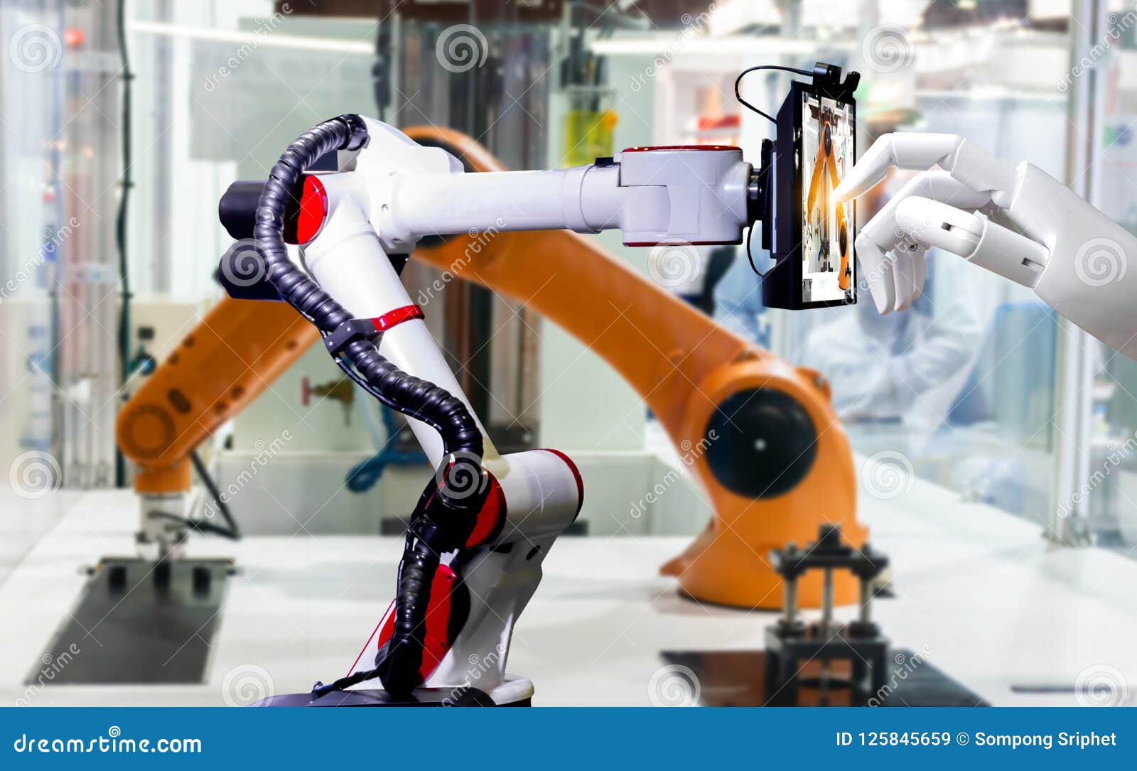 Robotic Artificial Automated Manufacturing Smart Robot Touch Screen ... Robotic Artificial Automated Manufacturing Smart Robot Touch Screen ...