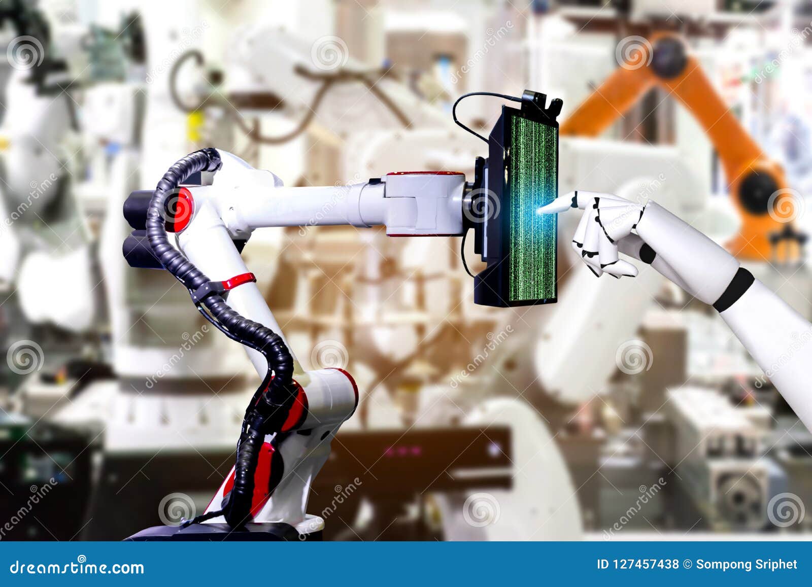 Robotic Artificial Automated Manufacturing Smart Robot Touch Screen ... Robotic Artificial Automated Manufacturing Smart Robot Touch Screen ...