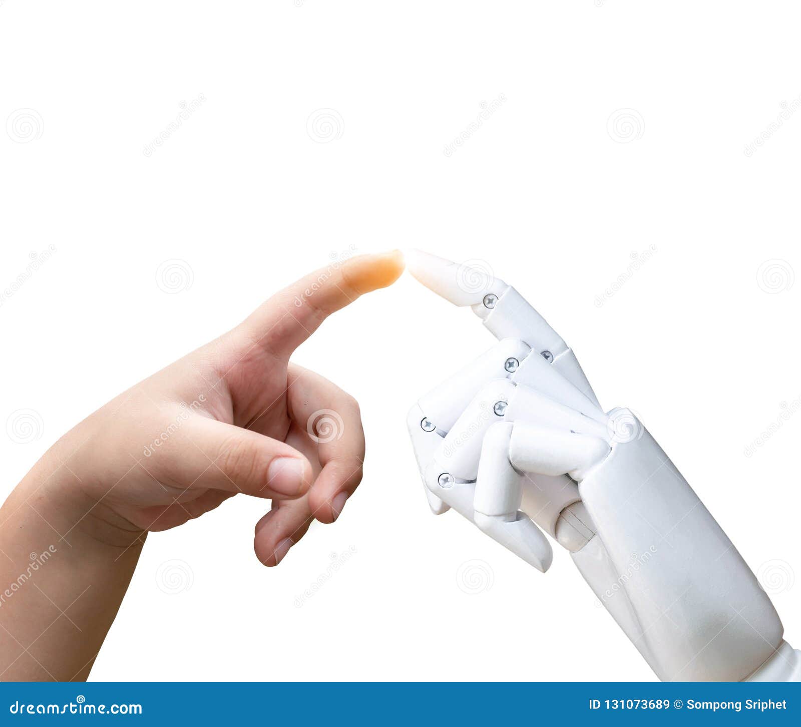 Robotic Artificial Intelligence Future Transition Child Human Hand ...