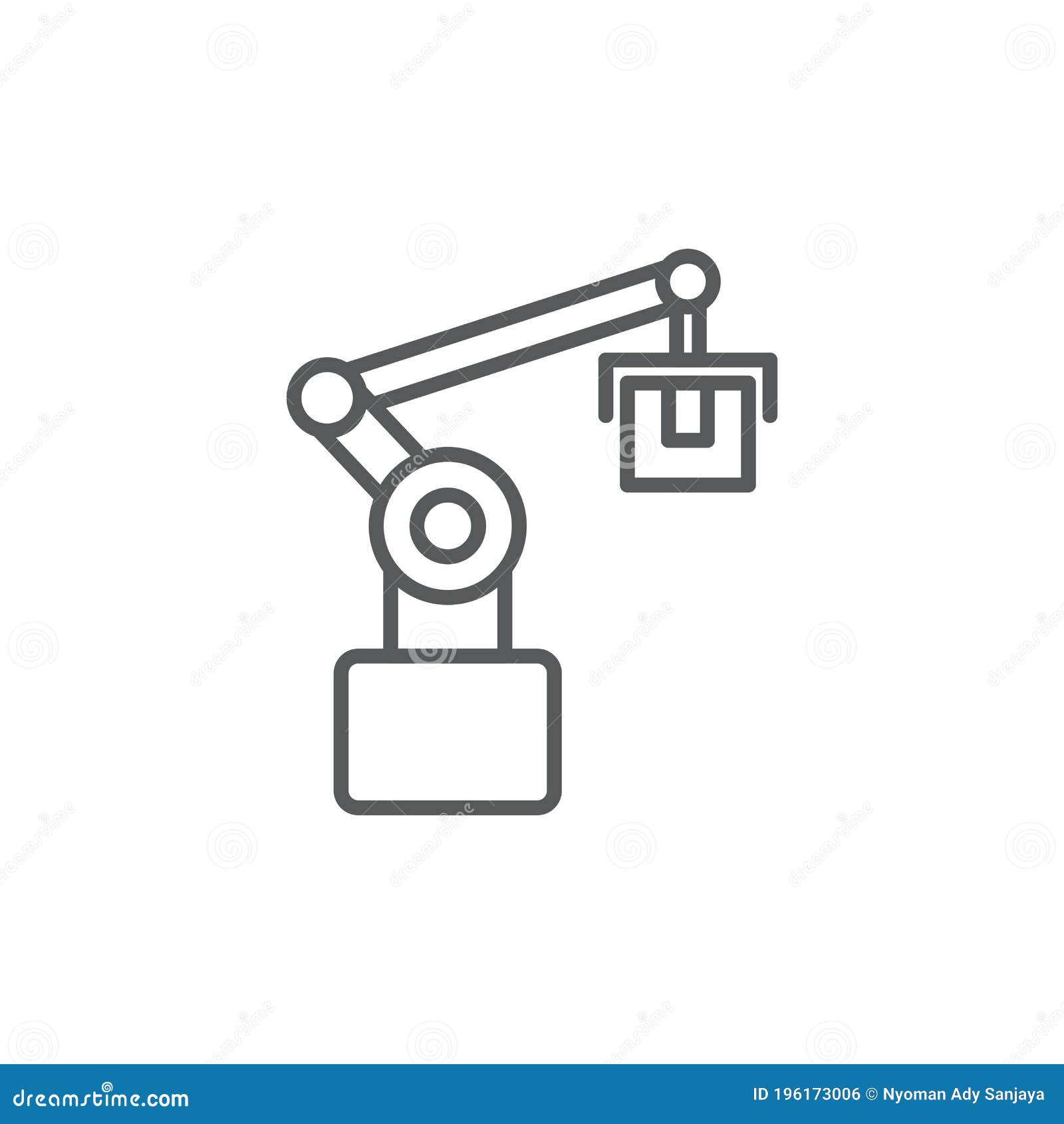 Robotic Assembly Vector Icon Symbol Isolated on White Background Stock ...