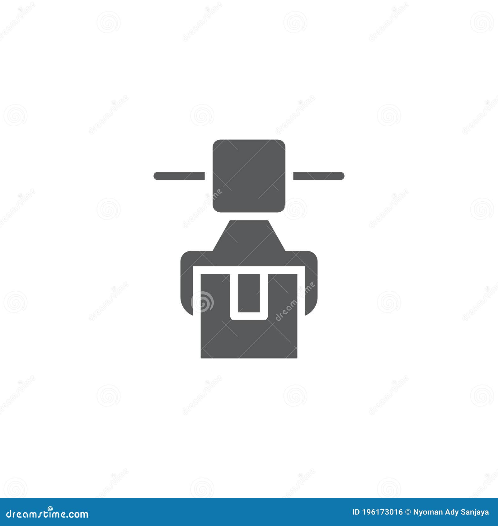 Robotic Assembly Vector Icon Symbol Isolated on White Background Stock ...