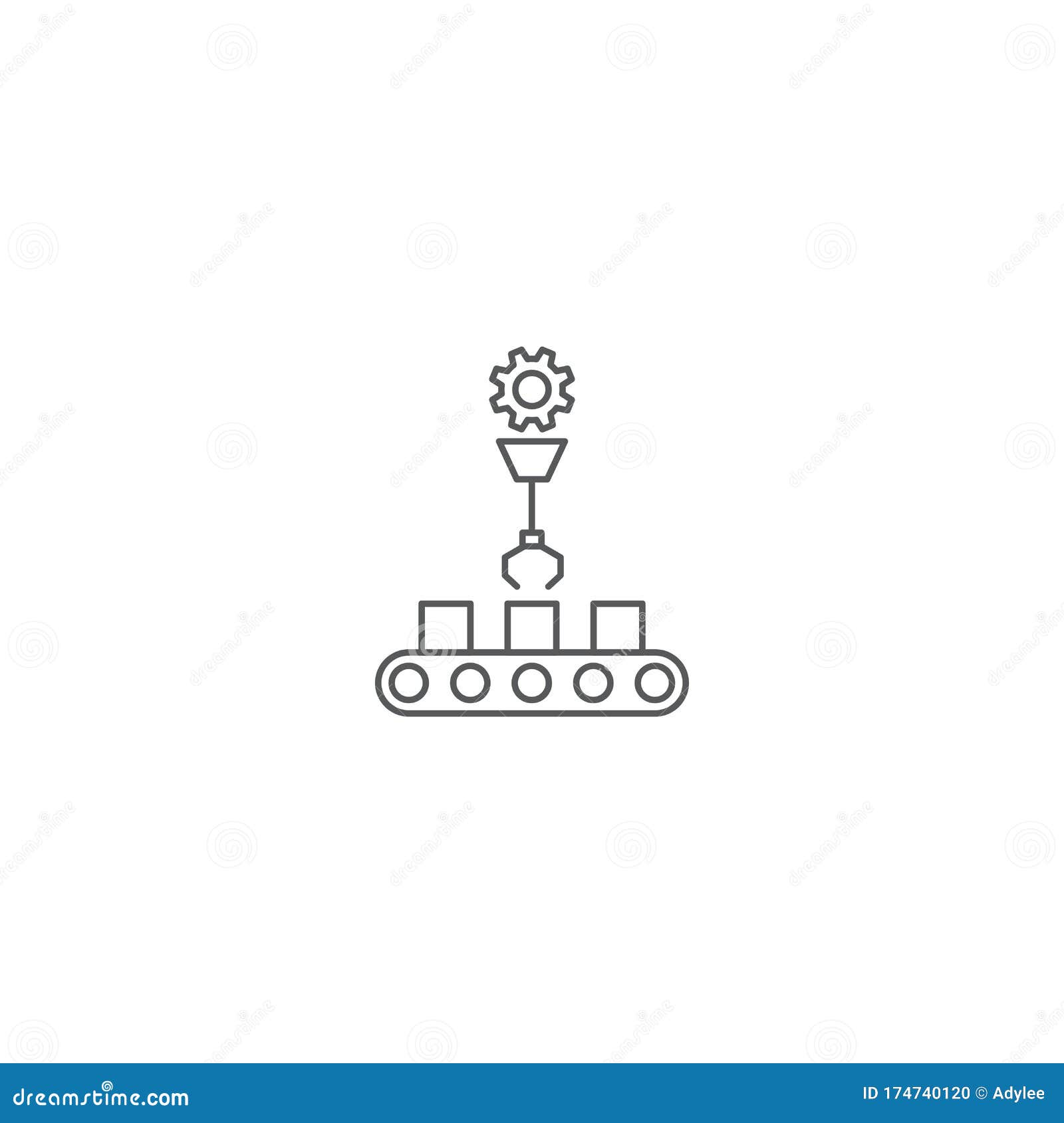 Robotic Assembly Vector Icon Symbol Isolated On White Background ...