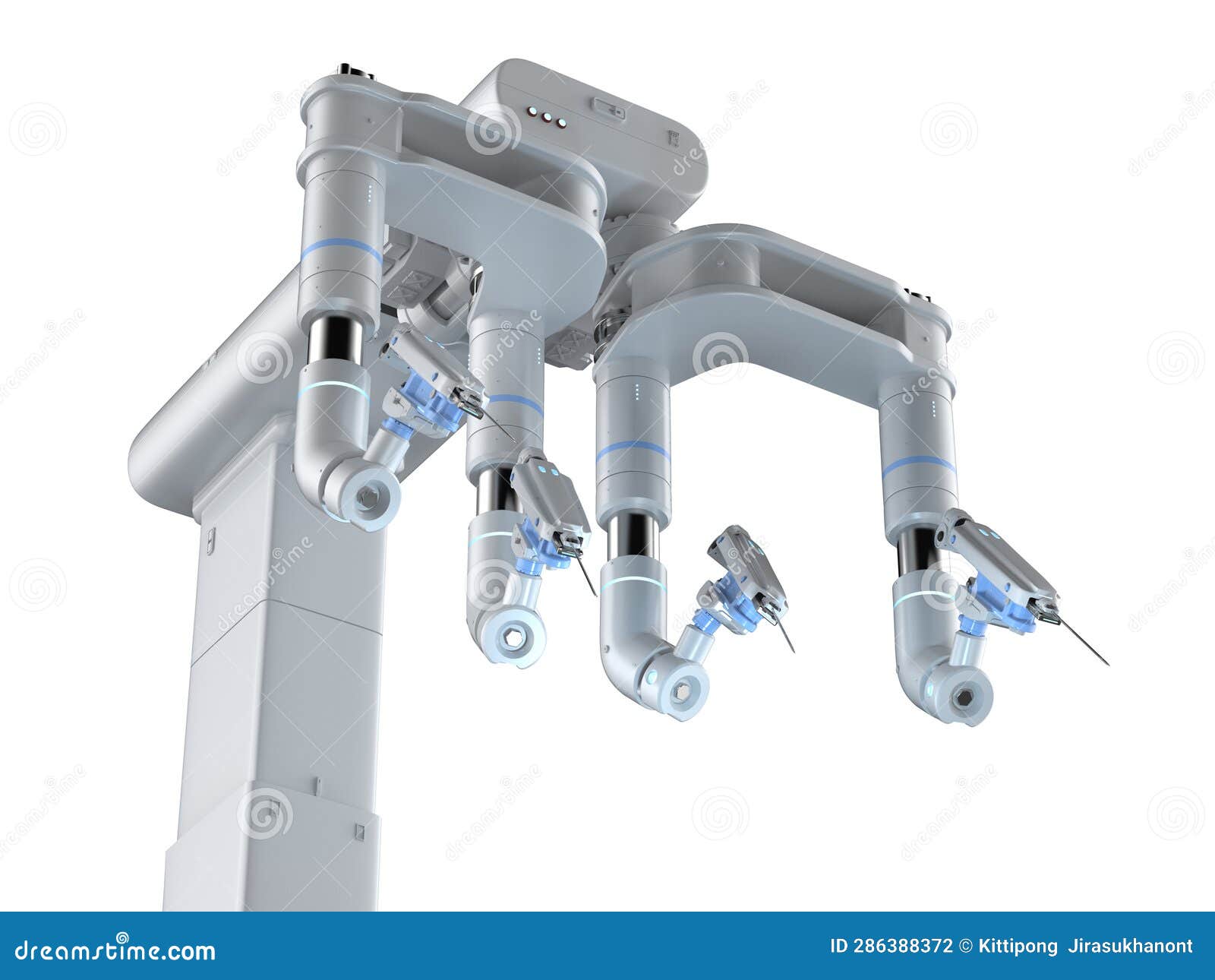 Robotic Assisted Surgery Machine Close Up Stock Illustration ...