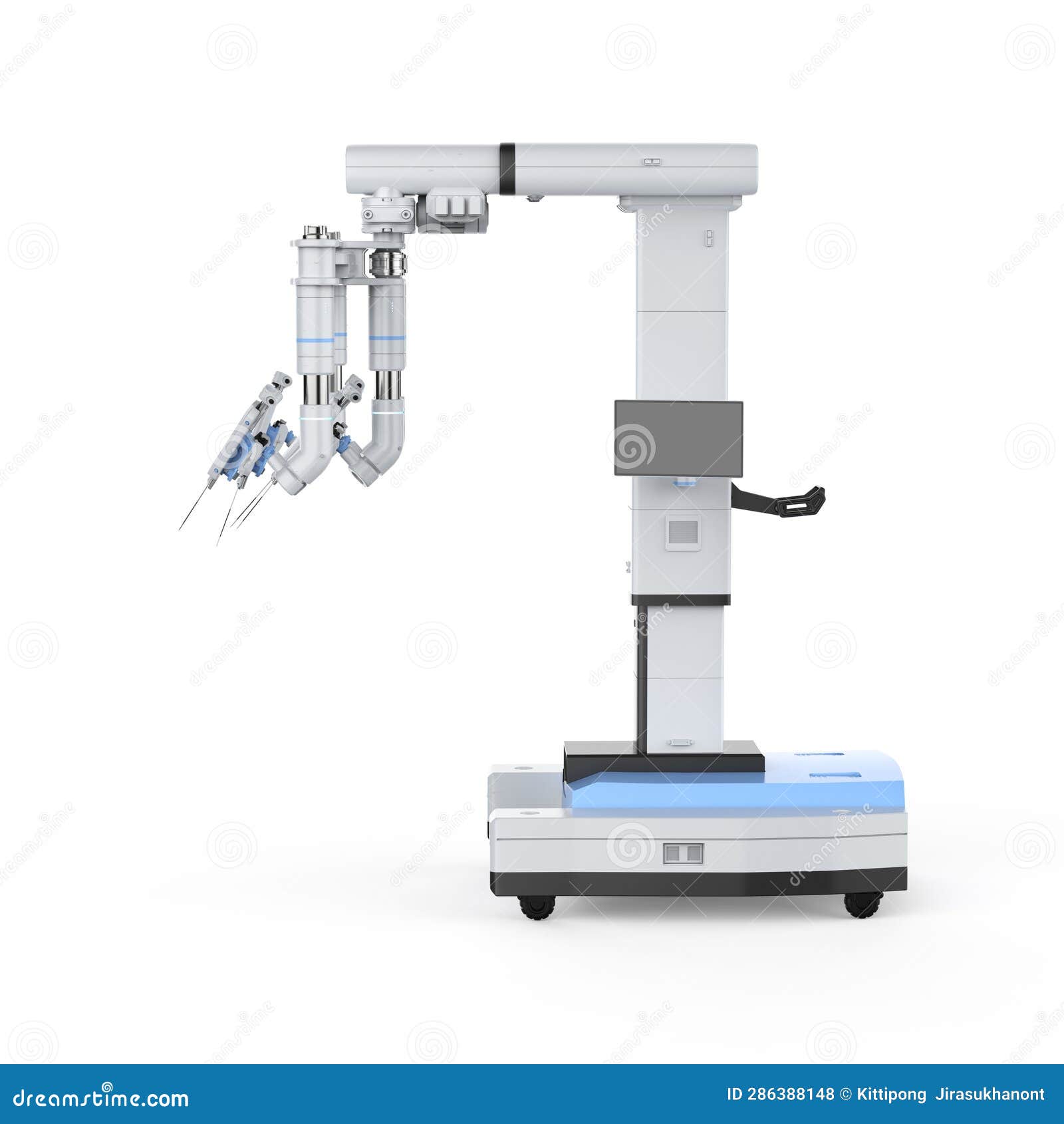 Robotic Assisted Surgery Machine Stock Illustration - Illustration of ...