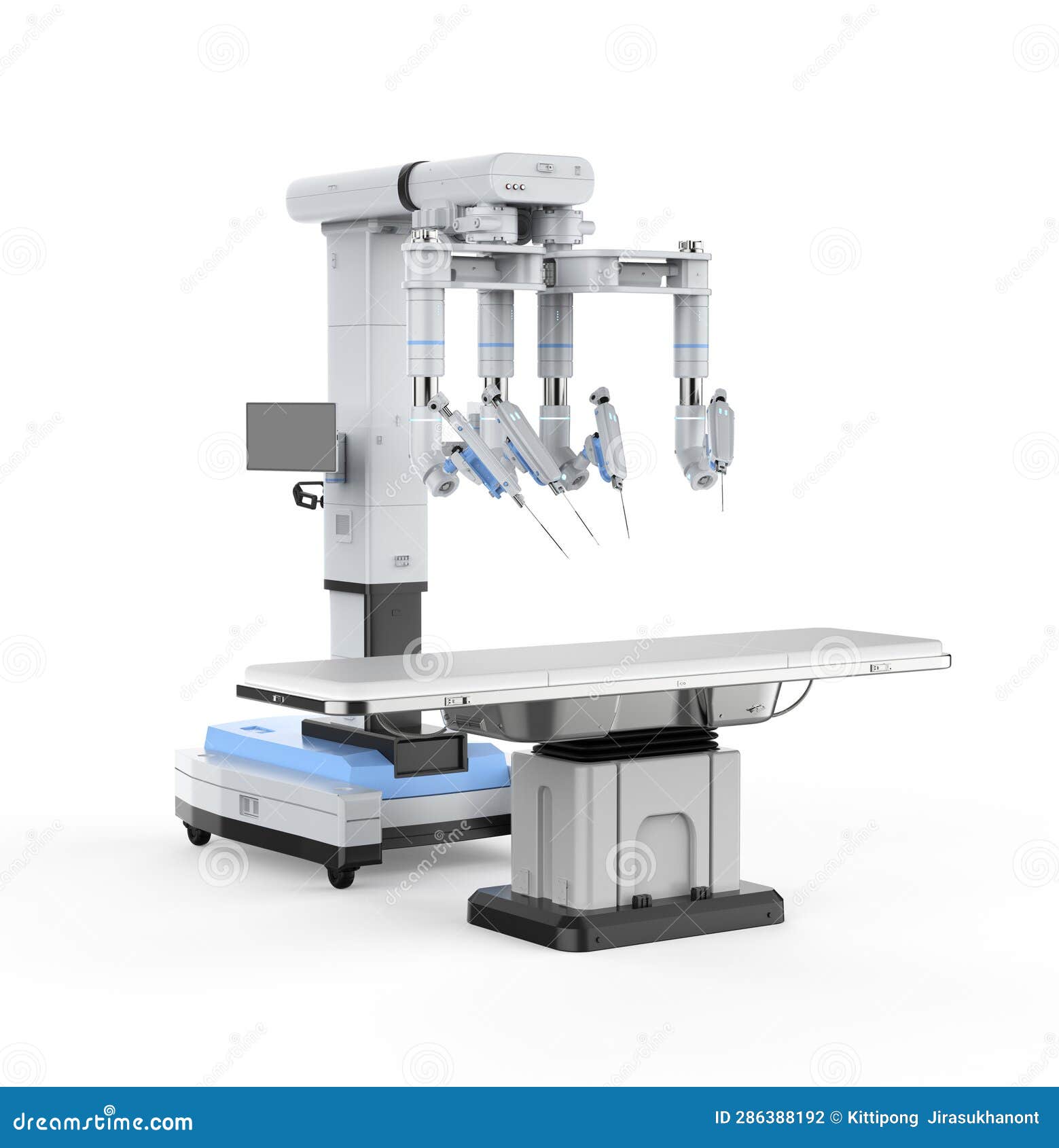 Robotic Assisted Surgery Machine Isolated Stock Illustration ...