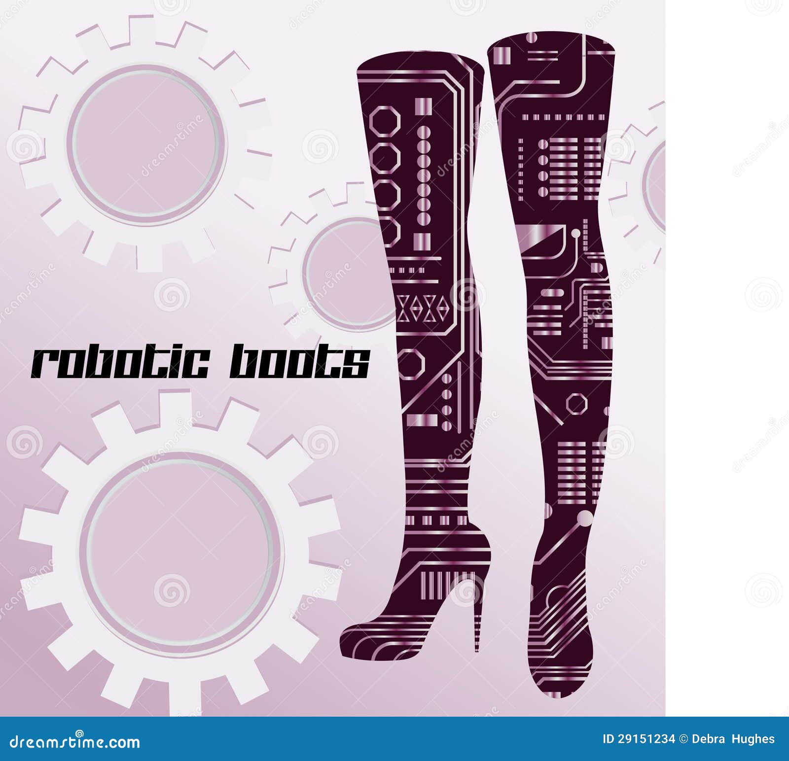 Robotic boots stock vector. Illustration of artificial - 29151234