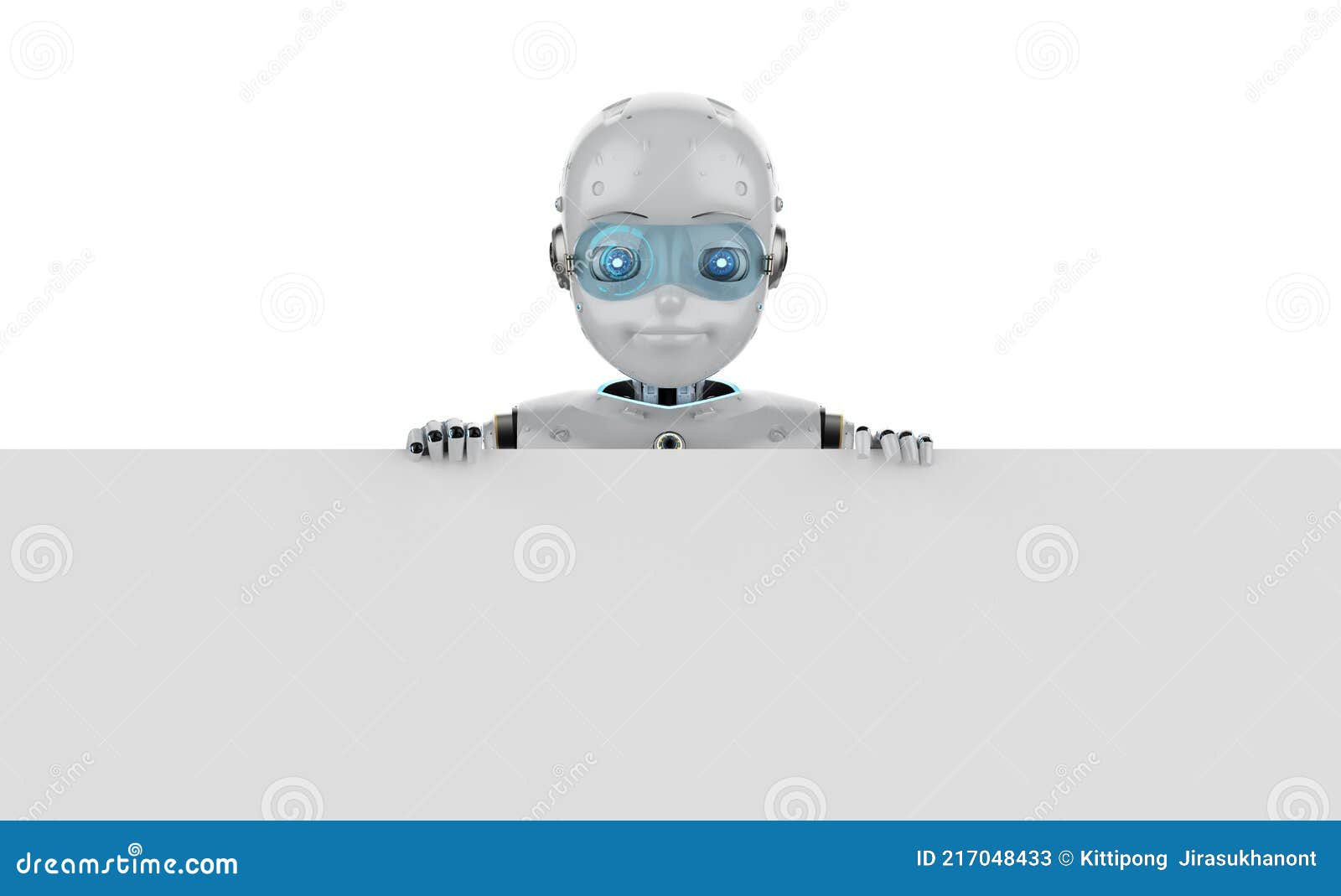 Robotic Boy with Blank Space Stock Illustration - Illustration of ...