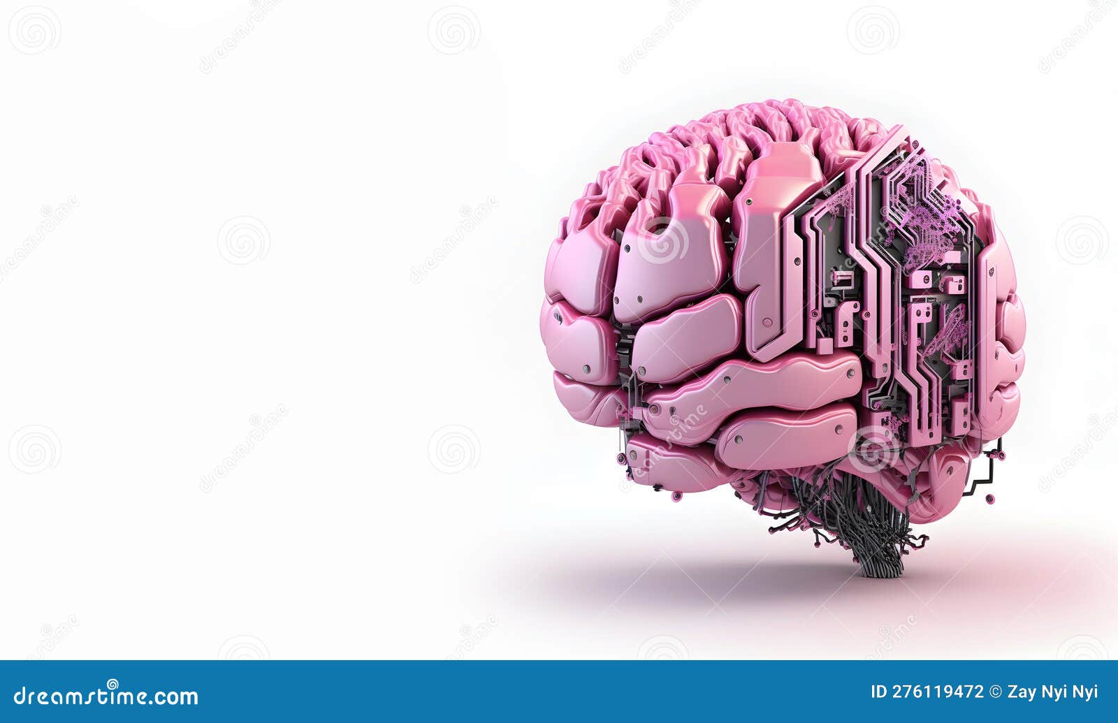 Robotic Brain with AI. Concept of Artificial Intelligence, Brainpower ...