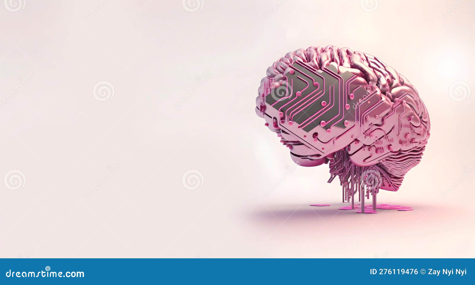 Robotic Brain with AI. Concept of Artificial Intelligence, Brainpower ...