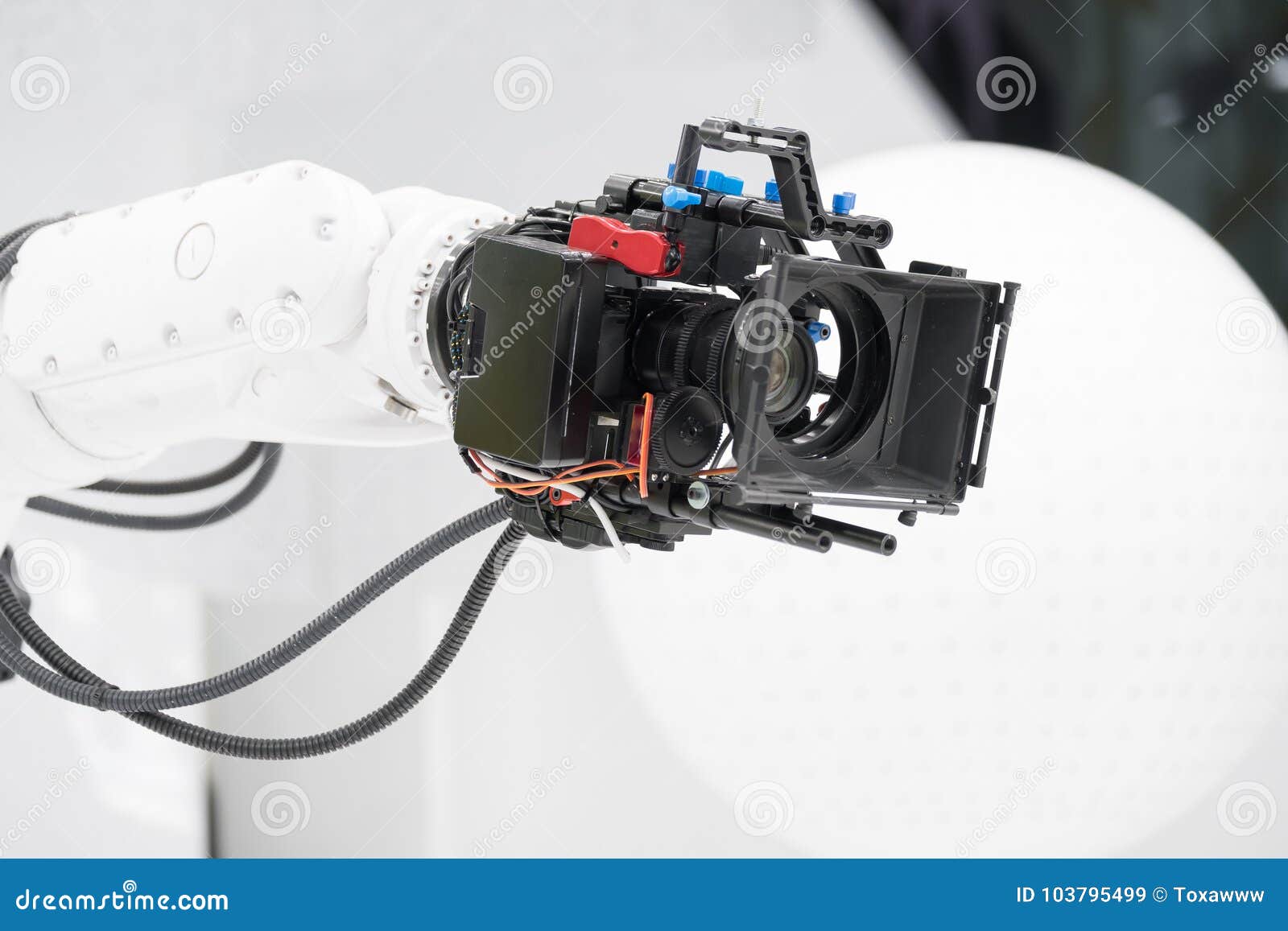Robotic Camera for Broadcasting at Television Stock Image - Image of ...