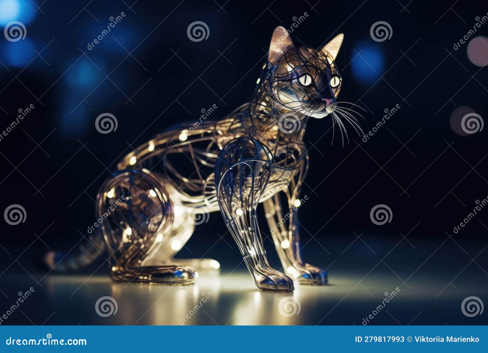 A Robotic Cat. Innovative Technology. the Concept of Machine Learning ...