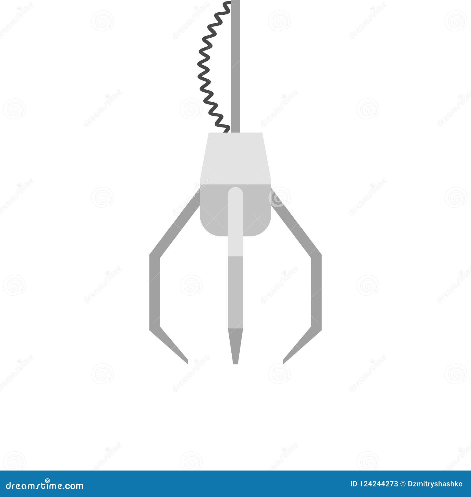 Robotic Claw Icon. Linear Logo Of Open Grabber. Black Simple ...
