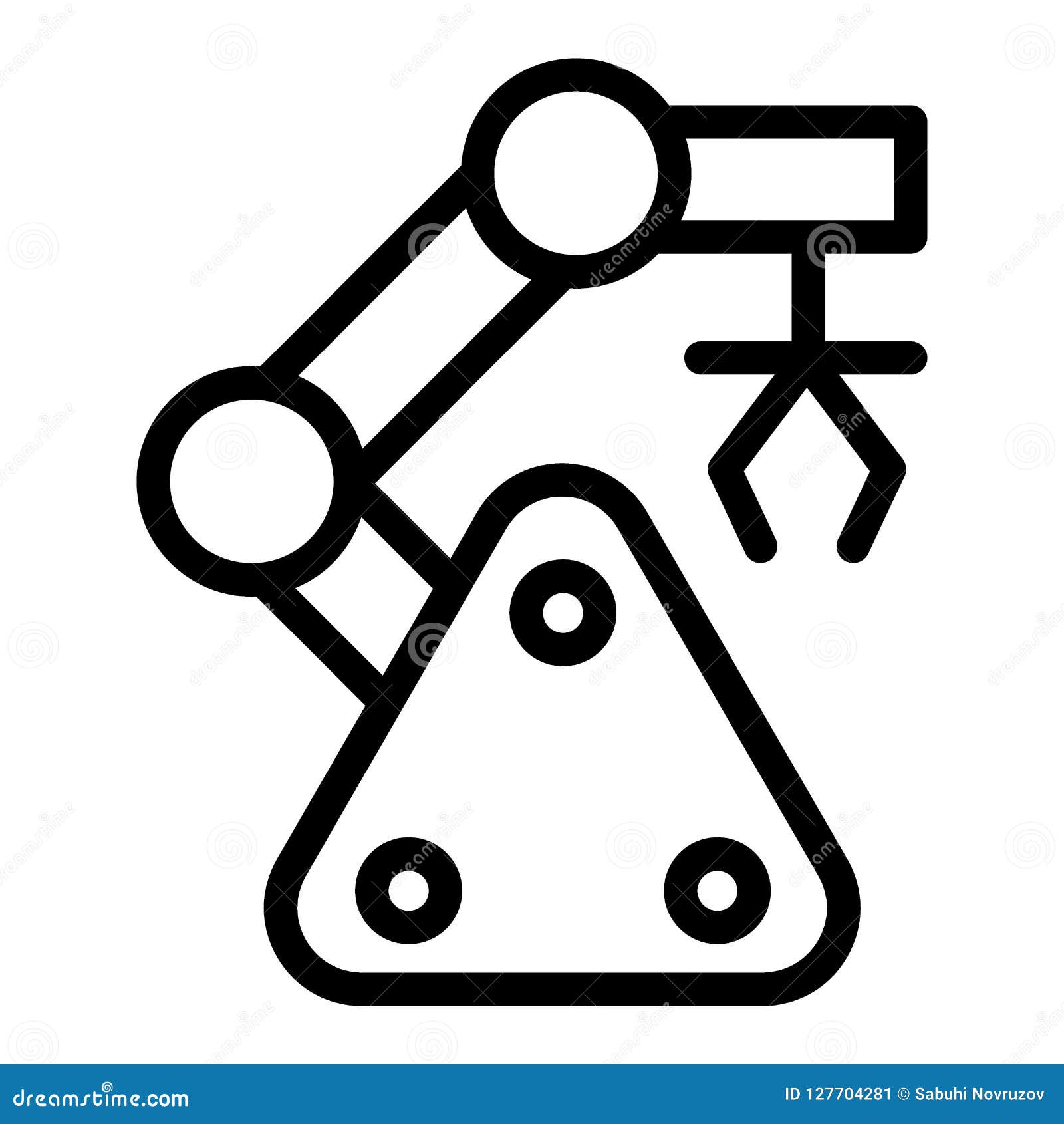 Robotic Claw Line Icon. Mechanical Hand Vector Illustration Isolated on ...