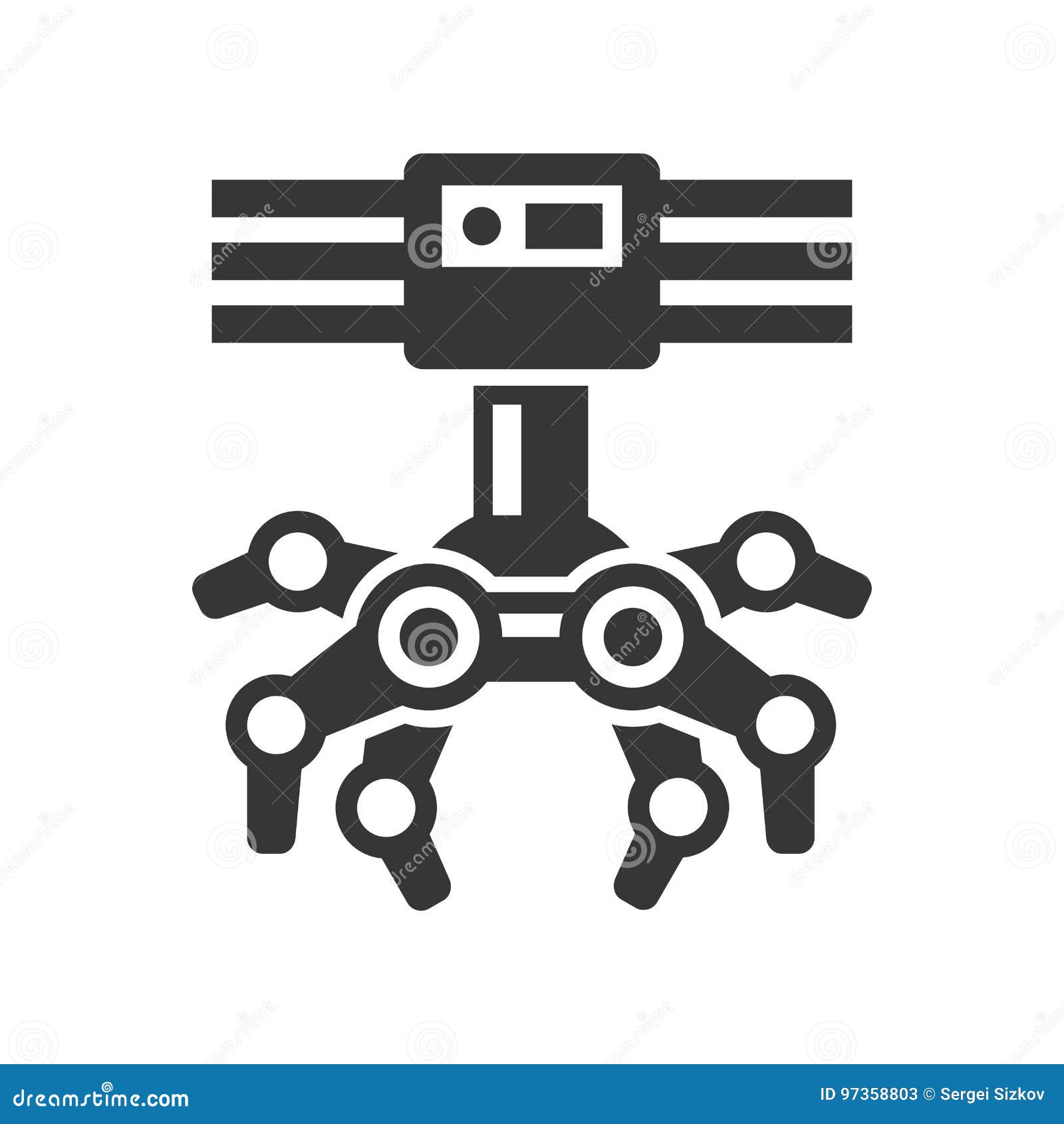 Robotic Claw Machine Icon. Vector Stock Vector - Illustration of ...